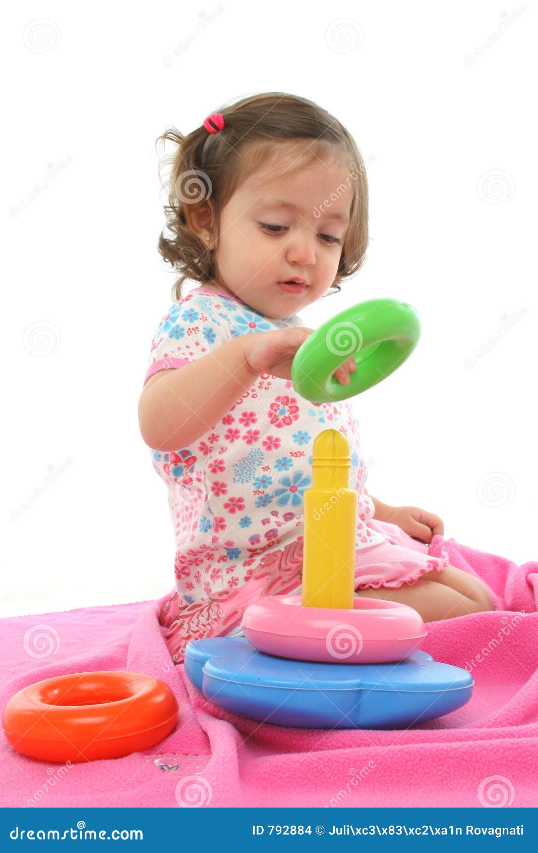 Toddler Playing with Generic Toy Stock Photo - Image of beautiful ...