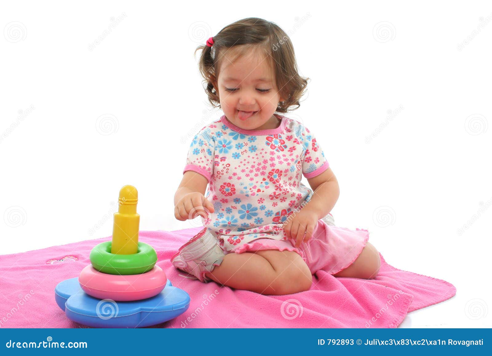 Toddler Playing with Generic Toy Stock Image - Image of children, happy ...