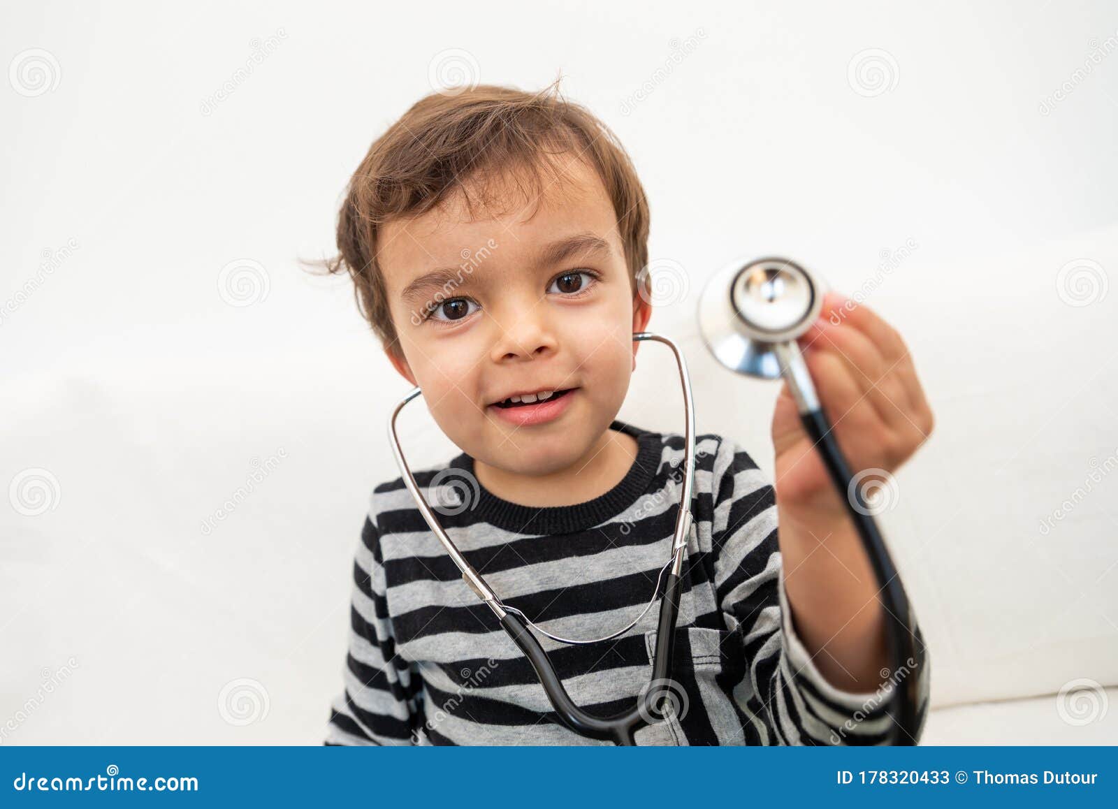 Toddler Playing with Stethoscope Stock Image - Image of mixed, person ...