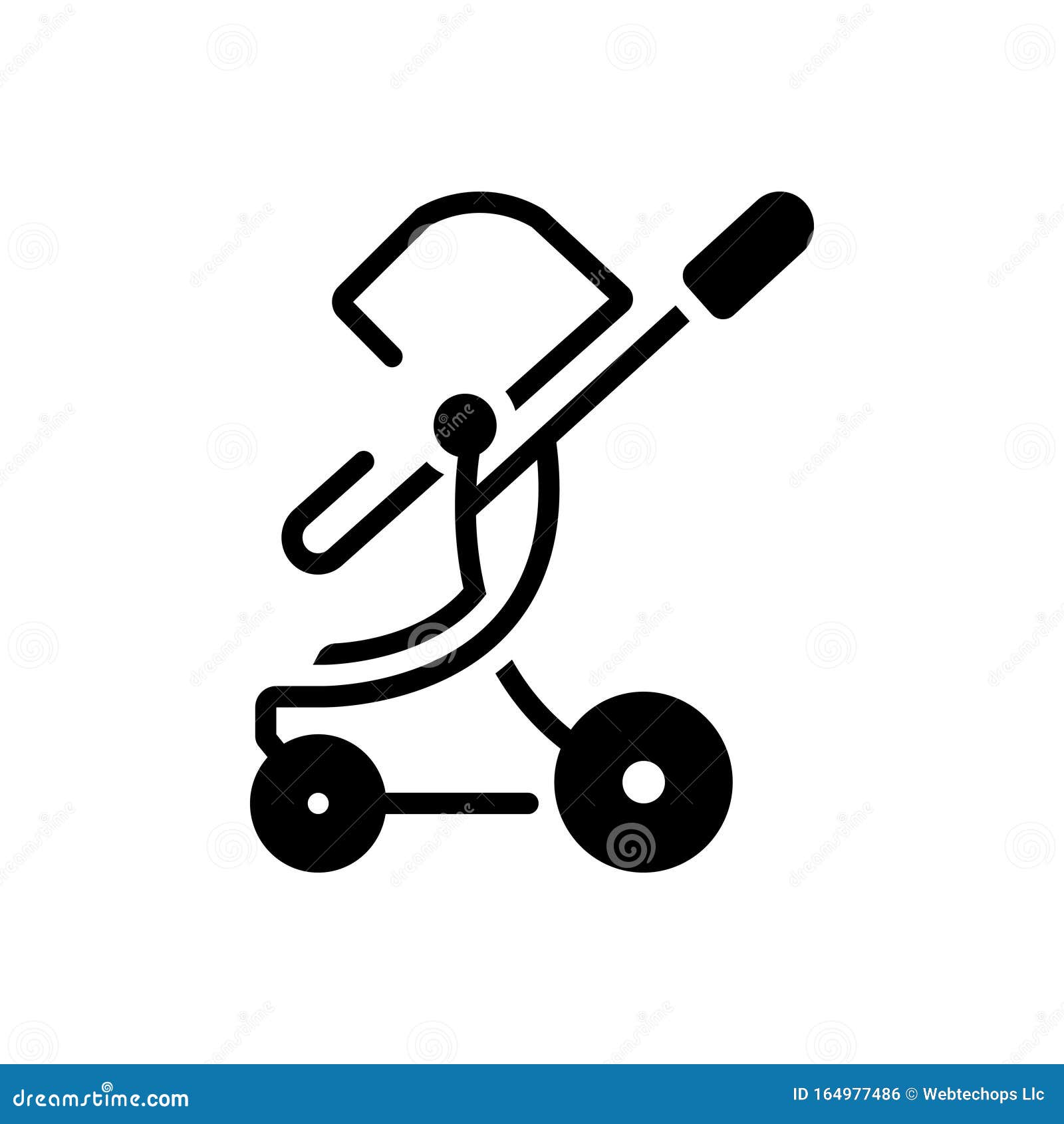 Black Solid Icon for Toddler Rocker, Stroller and Straggler Stock ...