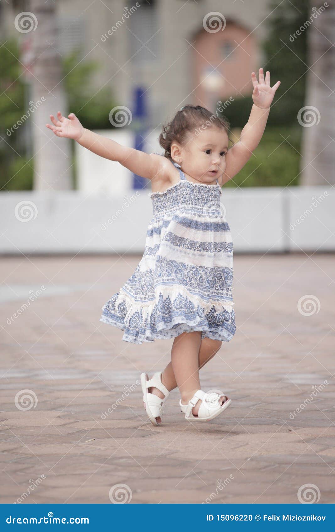 Toddler running around stock photo. Image of female, fashionable - 15096220