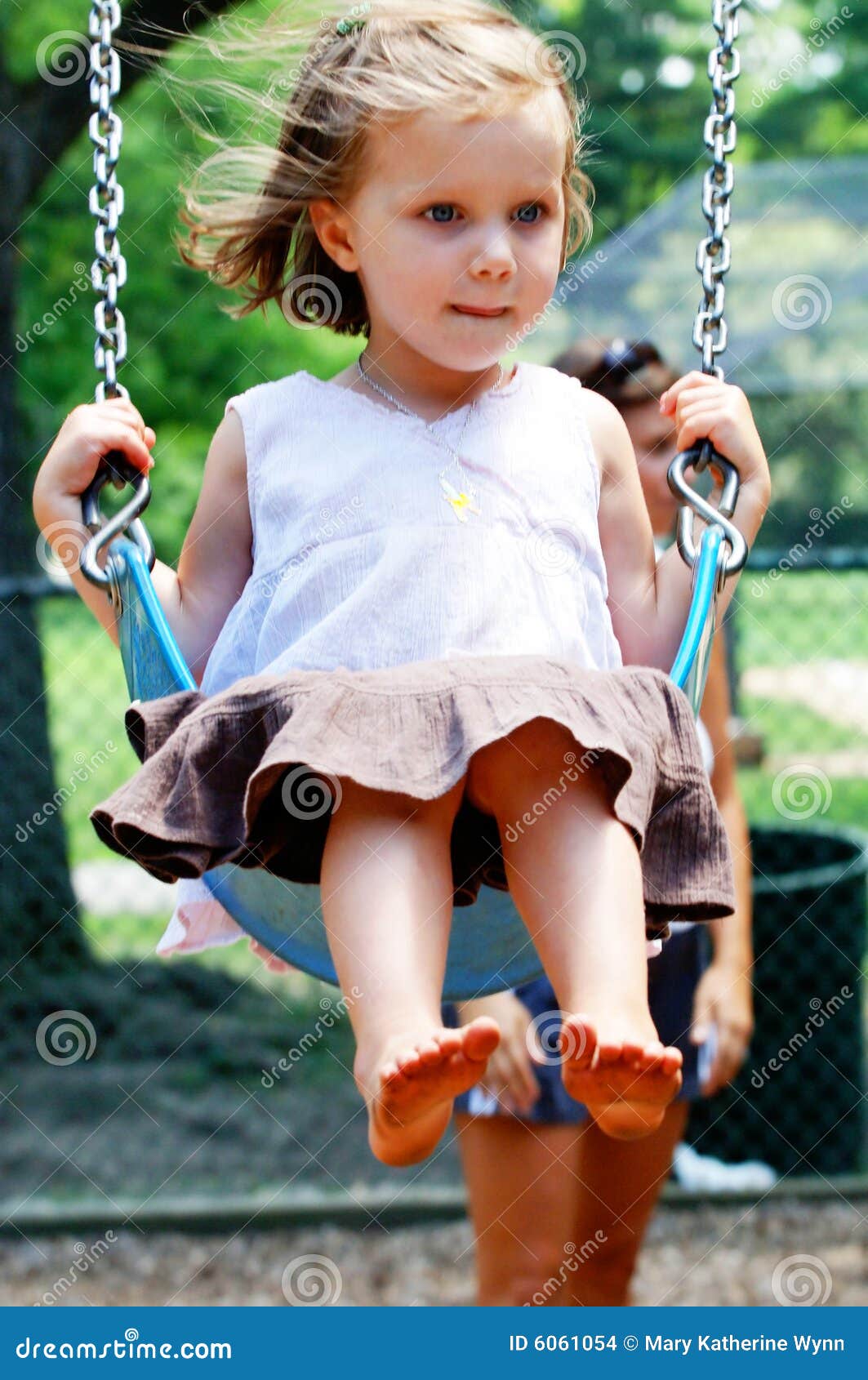 Toddler on swing stock photo. Image of motion, adorable - 6061054