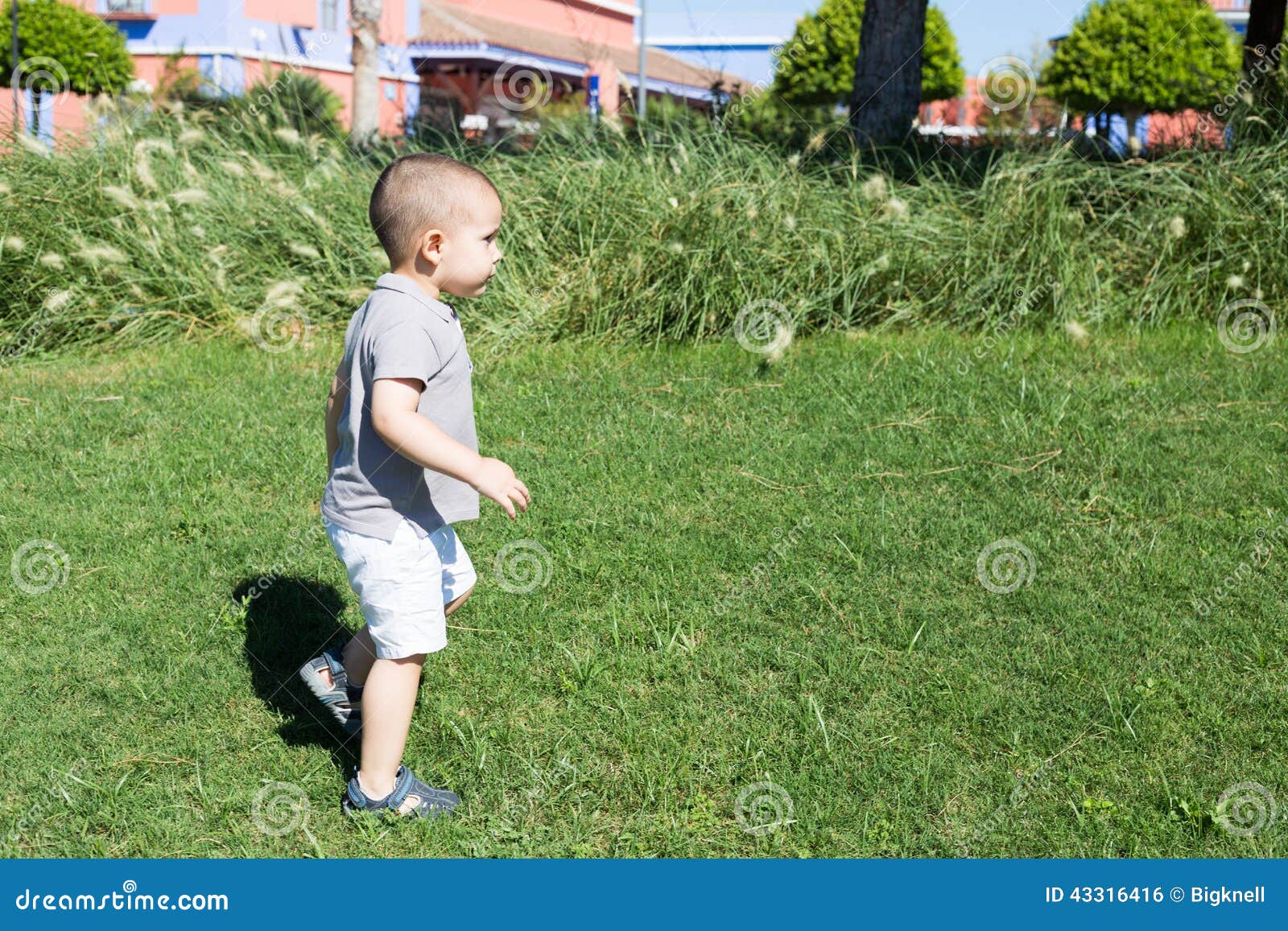 Toddler walking in park stock photo. Image of playground - 43316416