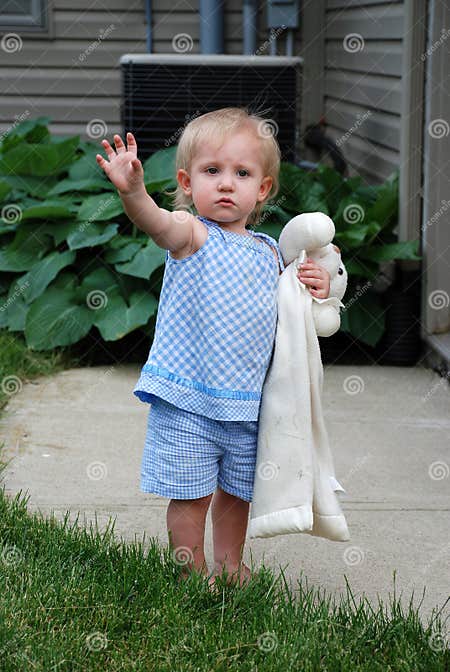 Toddler waving goodbye stock image. Image of gesture, toddler - 2601671