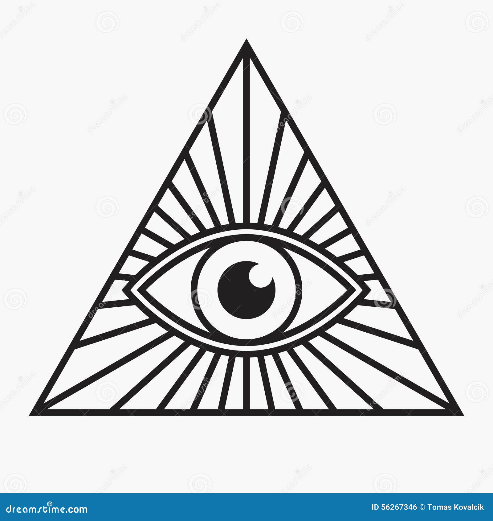 Todo El Símbolo Del Ojo Que Ve Ilustración del Vector - Ilustración de ...