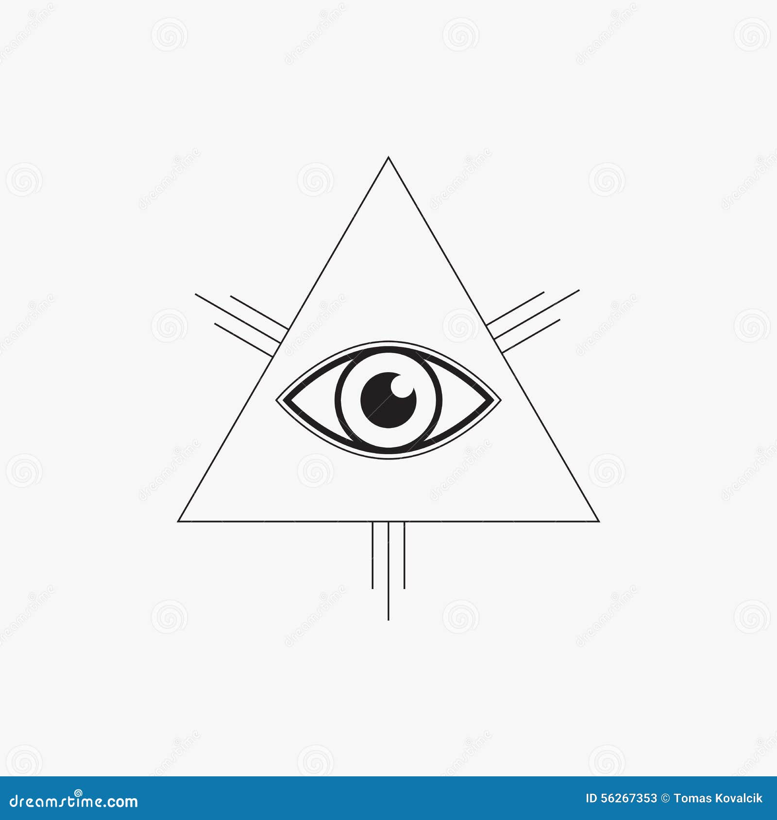 Todo El Símbolo Del Ojo Que Ve Ilustración del Vector - Ilustración de ...