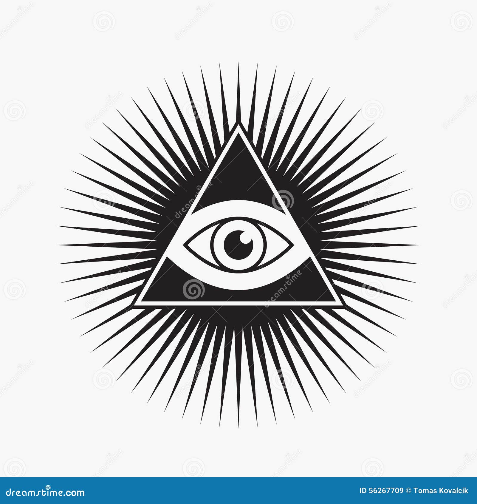 Todo El Símbolo Del Ojo Que Ve Ilustración del Vector - Ilustración de ...