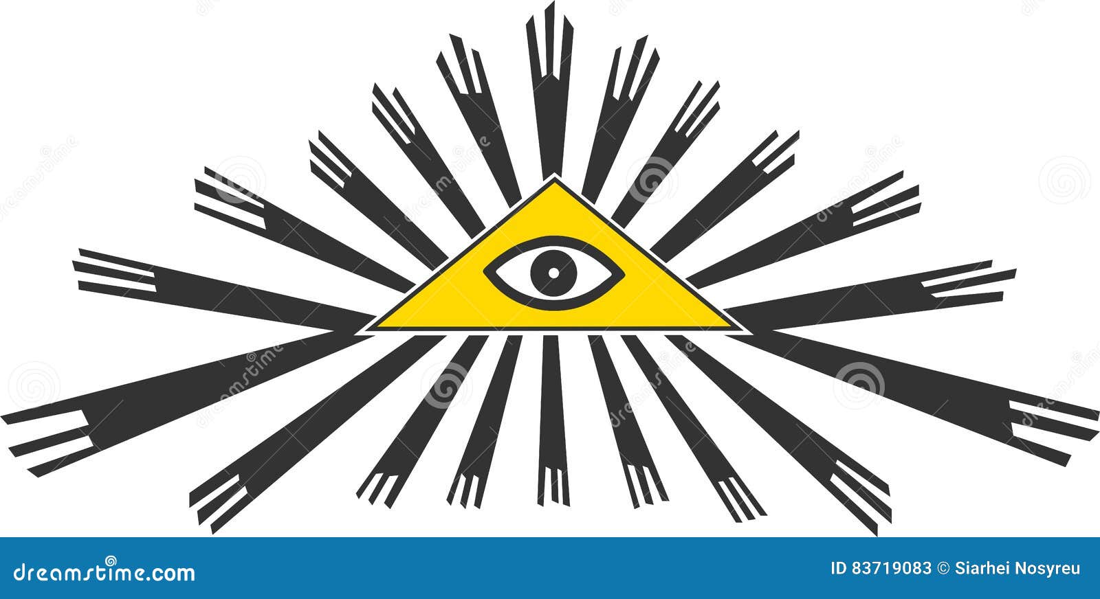 Todo El Símbolo Del Ojo Que Ve, Ejemplo Del Vector Ilustración del ...