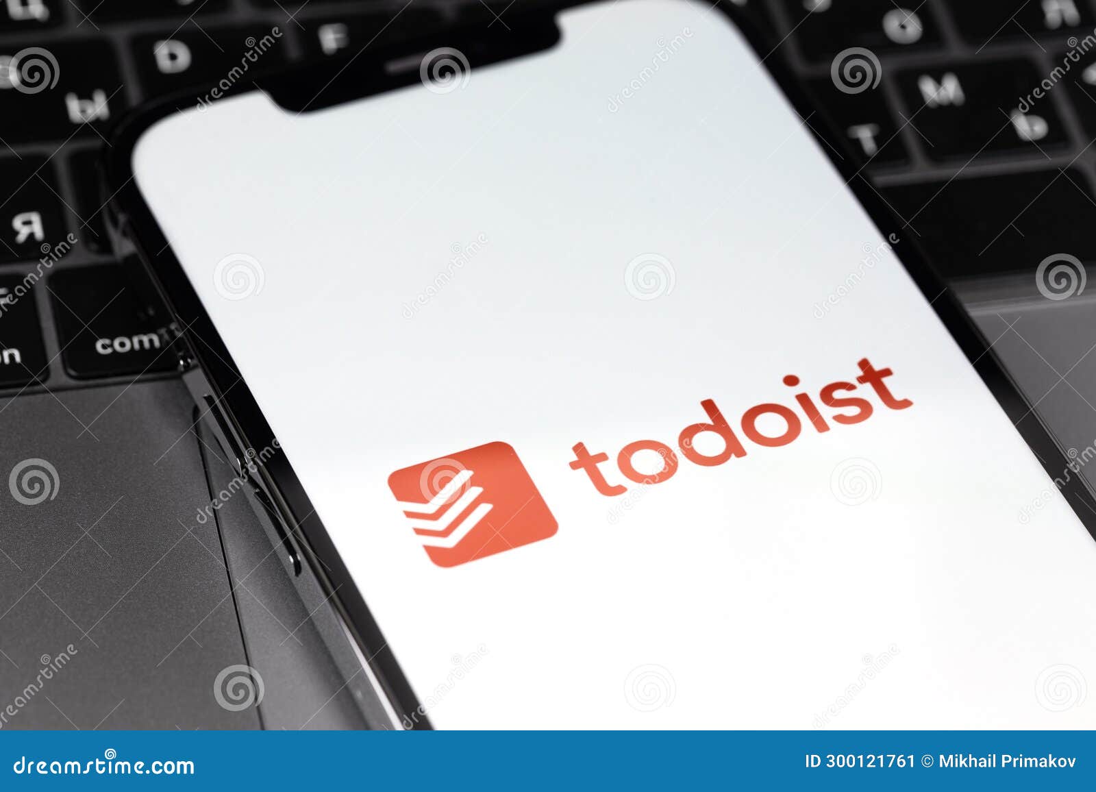 Todoist Mobile Logo App on the Screen Smartphone IPhone Closeup ...