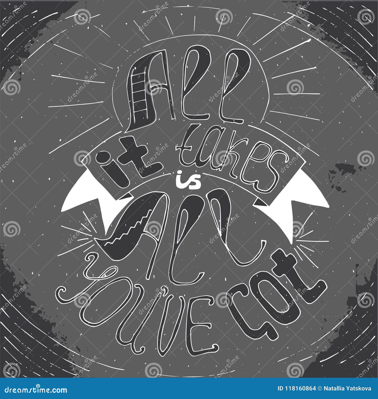 Todos toma las letras ilustración del vector. Ilustración de mejore ...