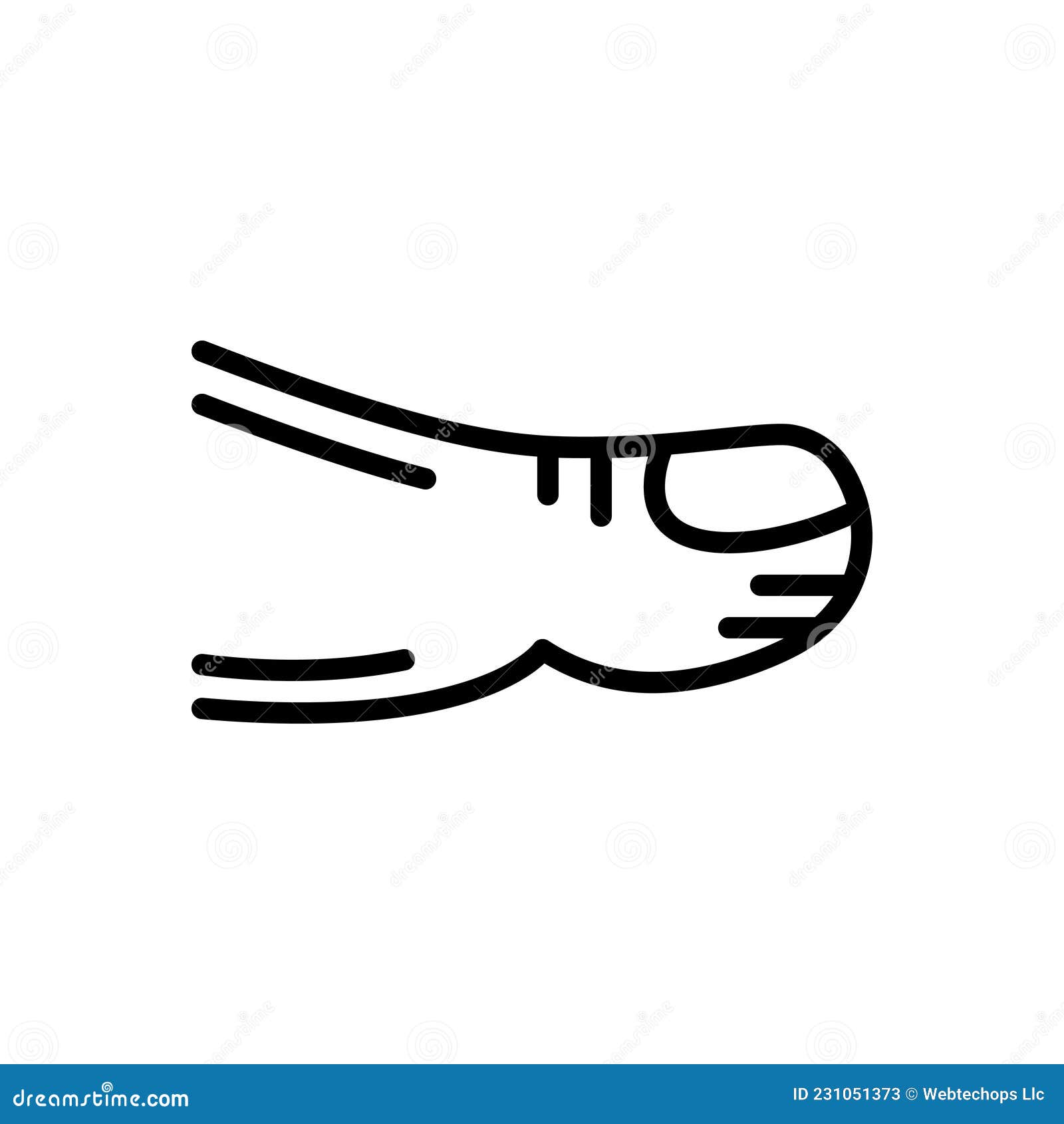 Black Line Icon for Toe, Anatomy and Ankle Stock Vector - Illustration ...
