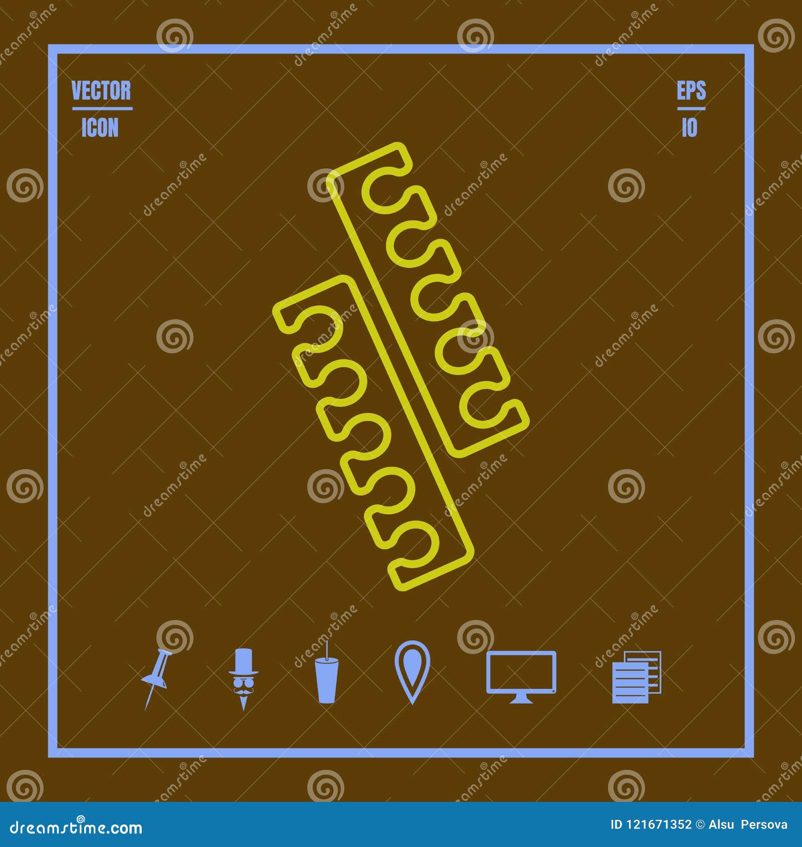 Toe Separator Line Vector Icon. Stock Vector - Illustration of hygiene ...