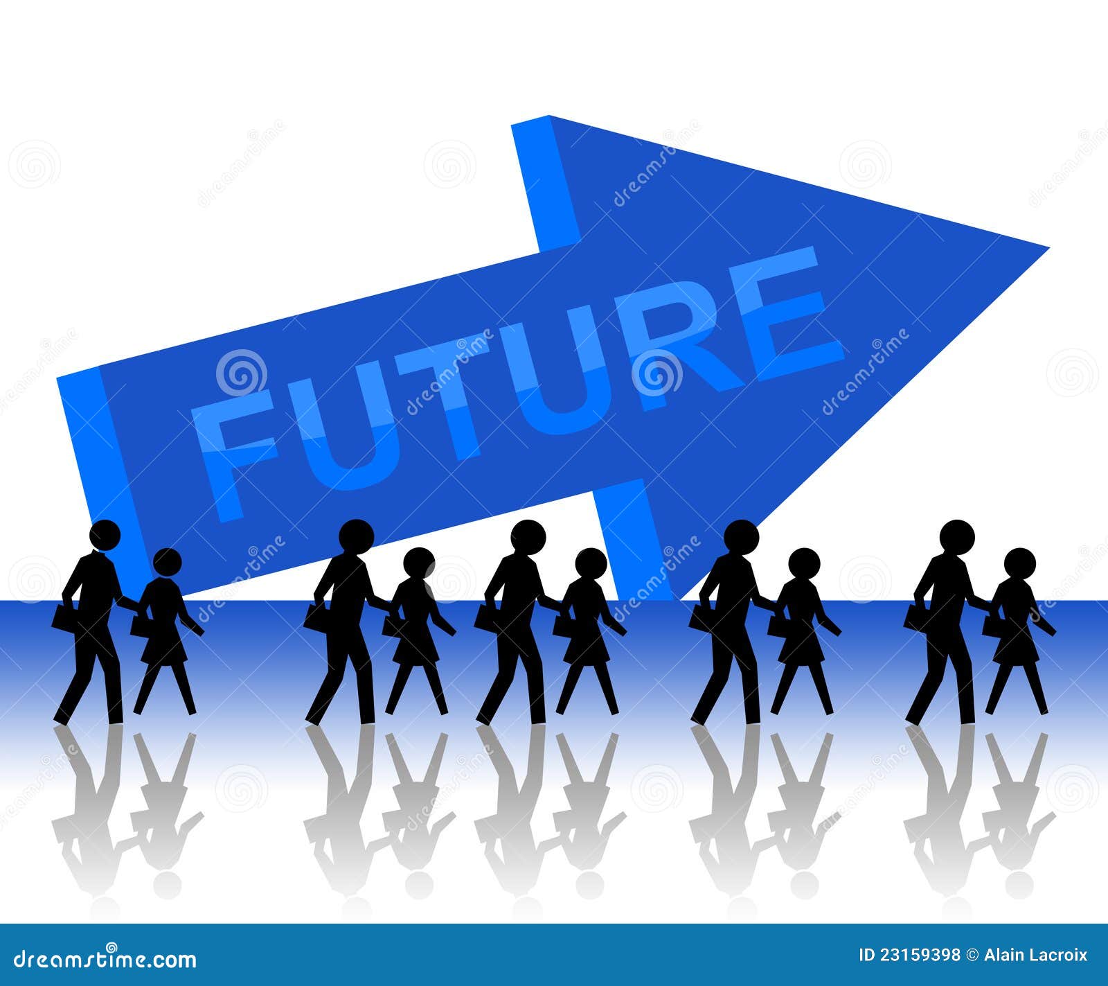 Toekomst stock illustratie. Illustration of vrienden - 23159398