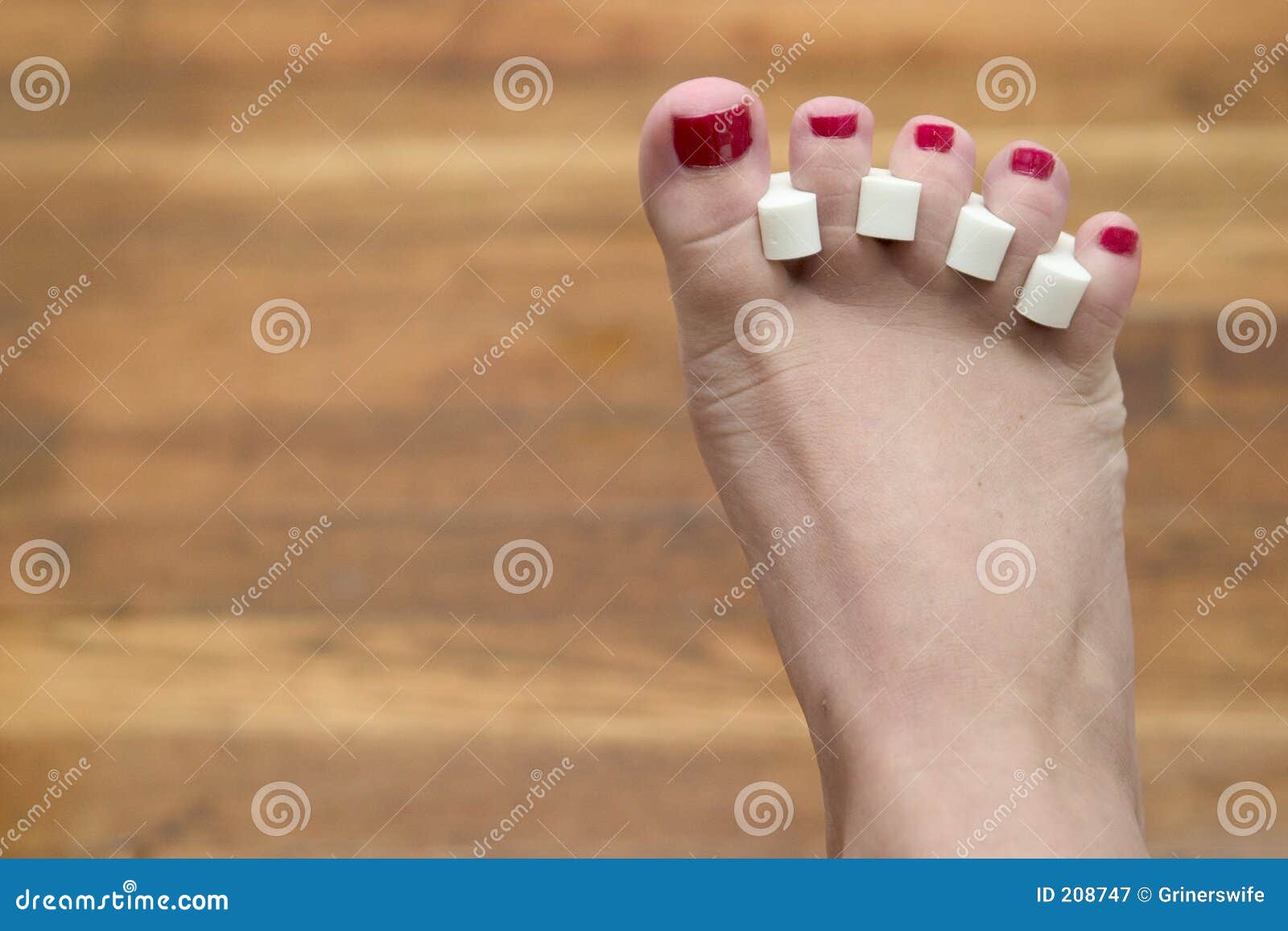 Toenails stock image. Image of polish, ruby, five, toes - 208747