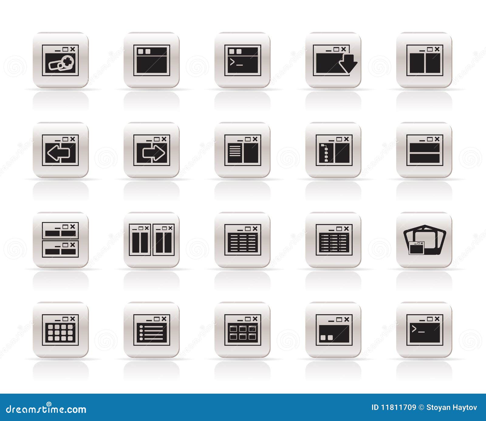 Toepassing, Programmering, Het Pictogram Van De Server En Van De ...