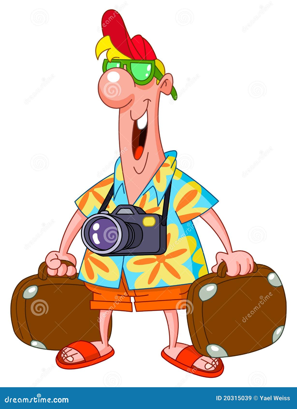 Toerist vector illustratie. Illustration of kleren, gelukkig - 20315039