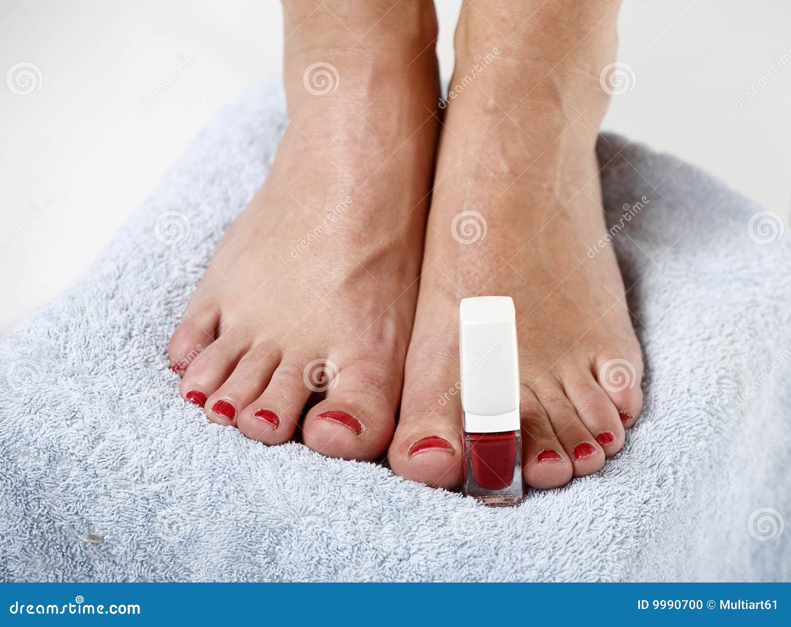 Toes with nail polish stock photo. Image of skin, nailpolish - 9990700