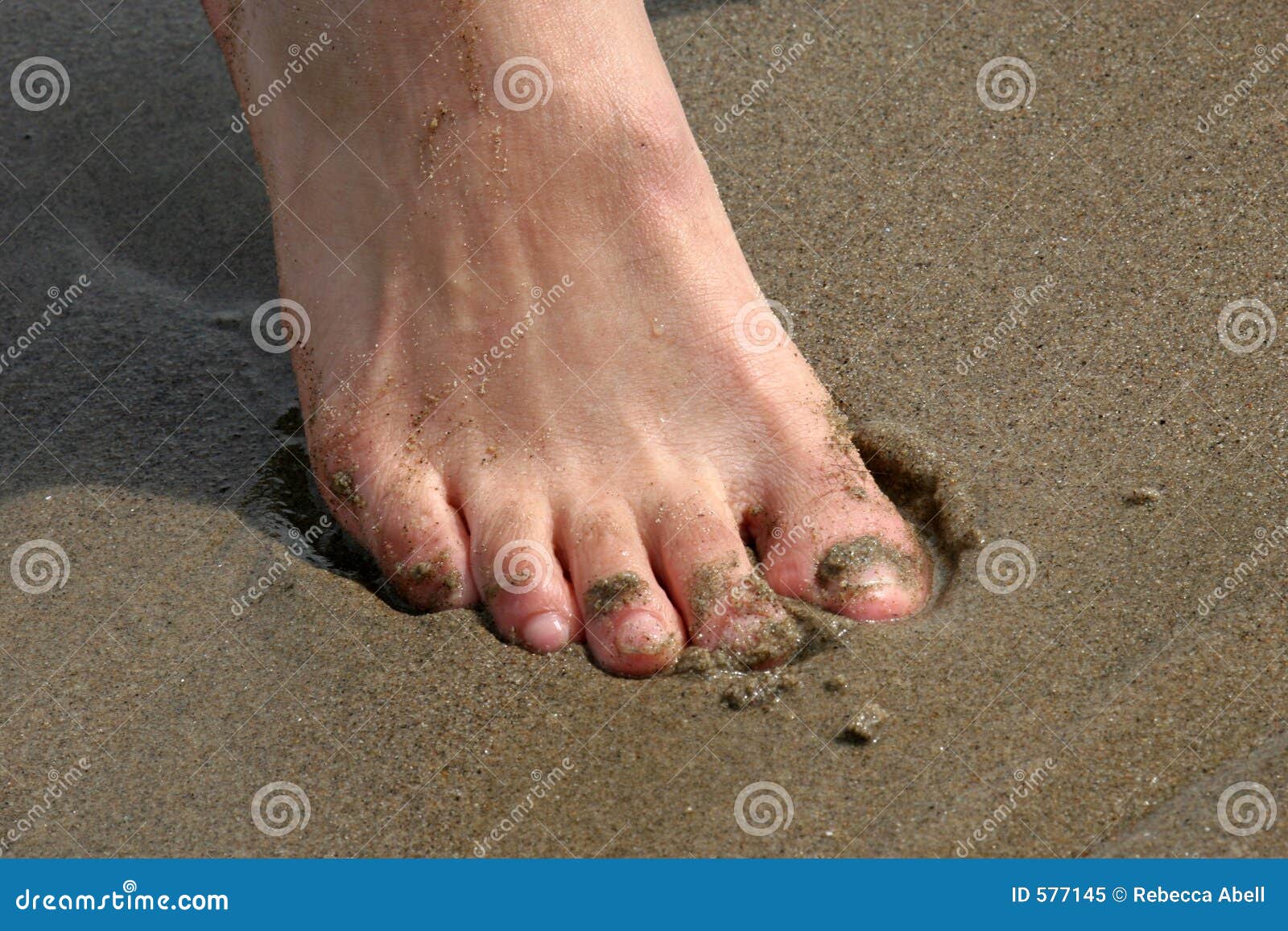 Toes in Sand stock image. Image of nail, sand, feet, digging - 577145