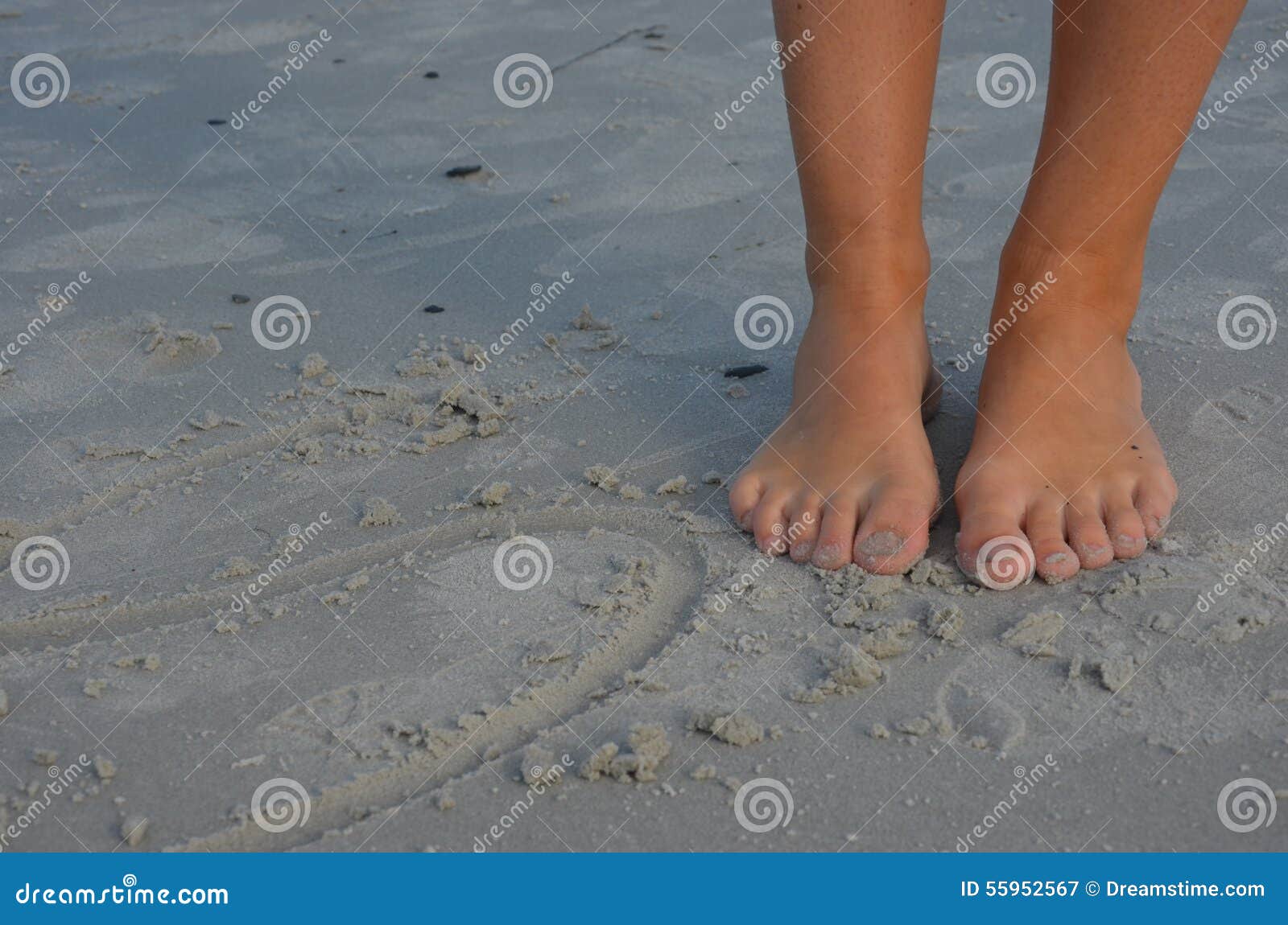 Toes on sand stock image. Image of legs, summertime, toes - 55952567
