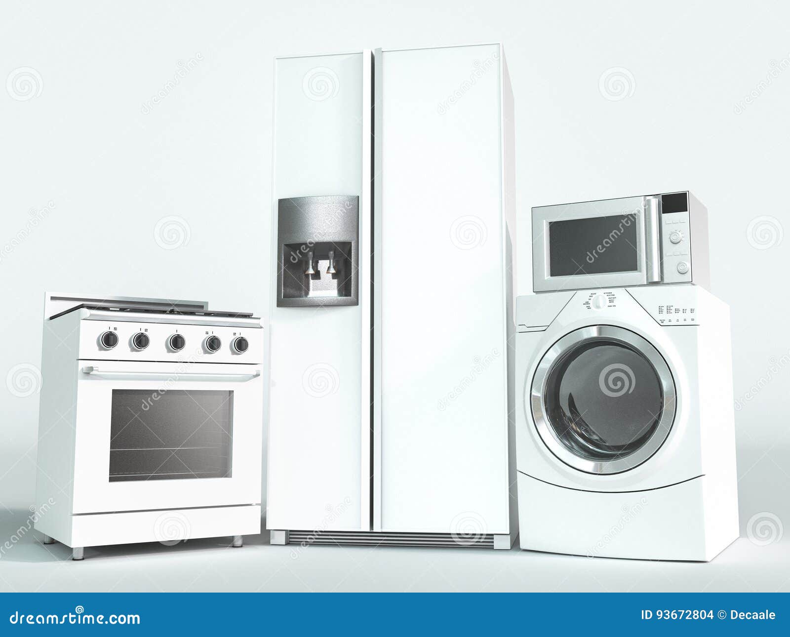 Toestellen, Oven, Koelkast En Wasmachine Stock Foto - Image of symbool ...