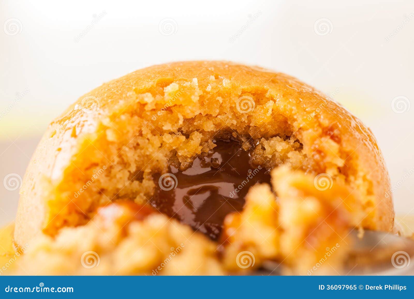 Toffee Bombe Pudding Closeup with Spoon Stock Image - Image of pudding ...