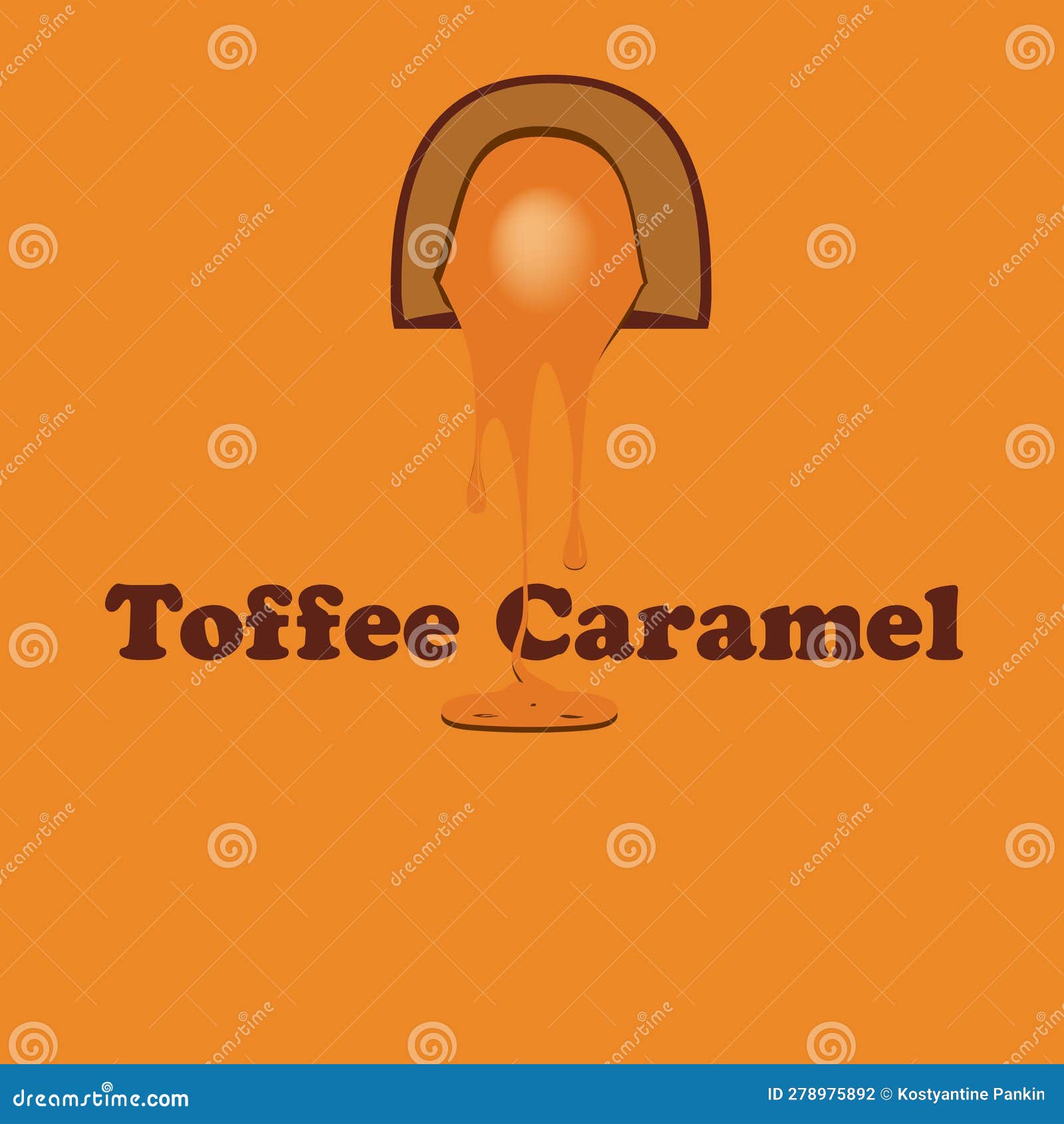 Toffee Caramel With Sea Salt, Realistic Vector. Vector | CartoonDealer ...