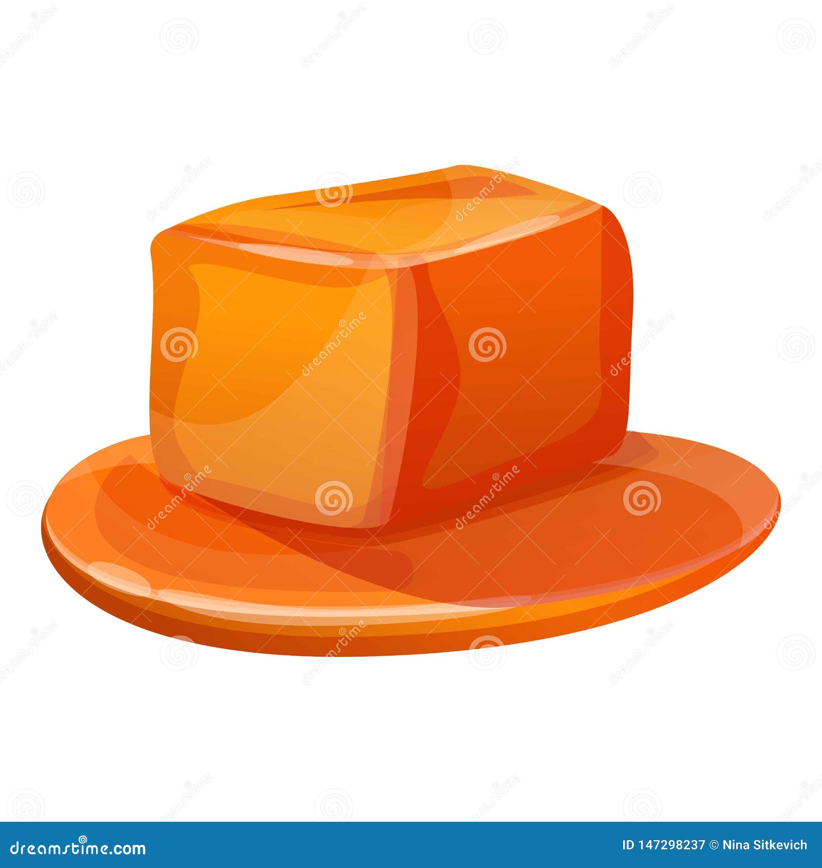Toffee Cube Icon, Cartoon Style Stock Vector - Illustration of ...