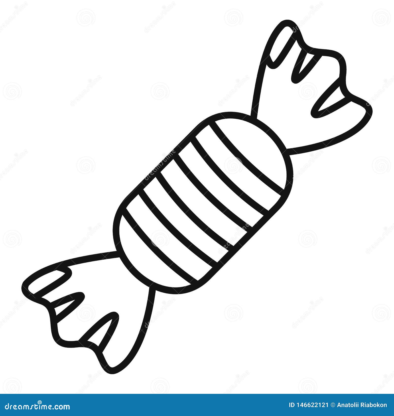 Toffee icon, outline style stock vector. Illustration of fruit - 146622121