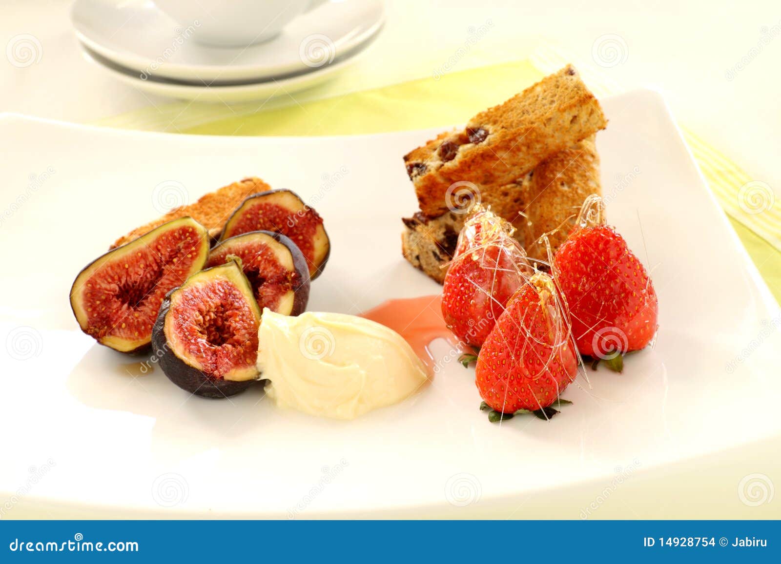 Toffee Strawberries and Figs Stock Photo - Image of calories ...