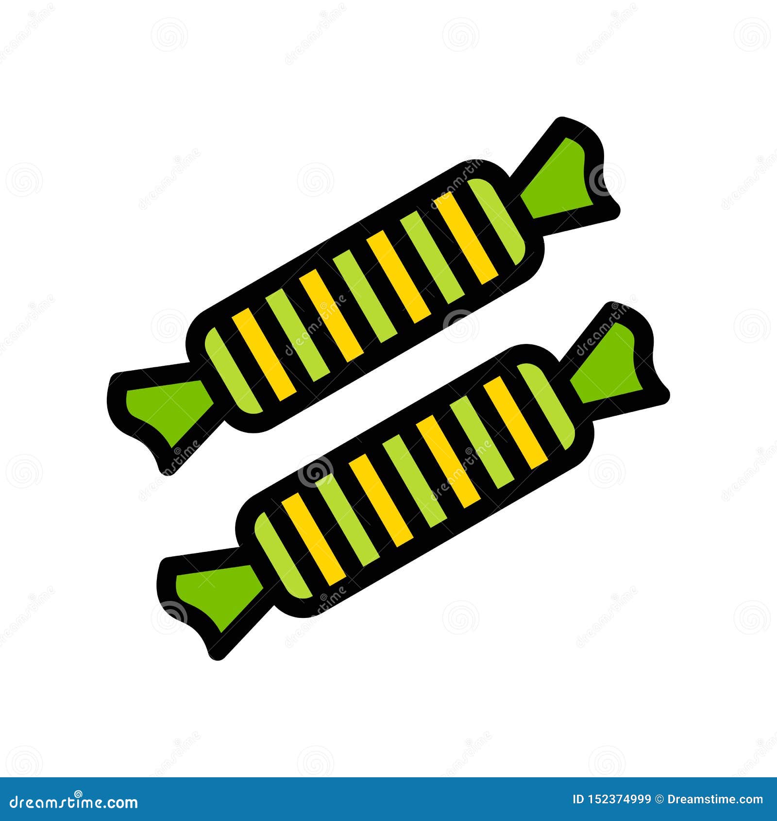 Toffee Vector Illustration, Filled Style Icon Editable Outline Stock ...