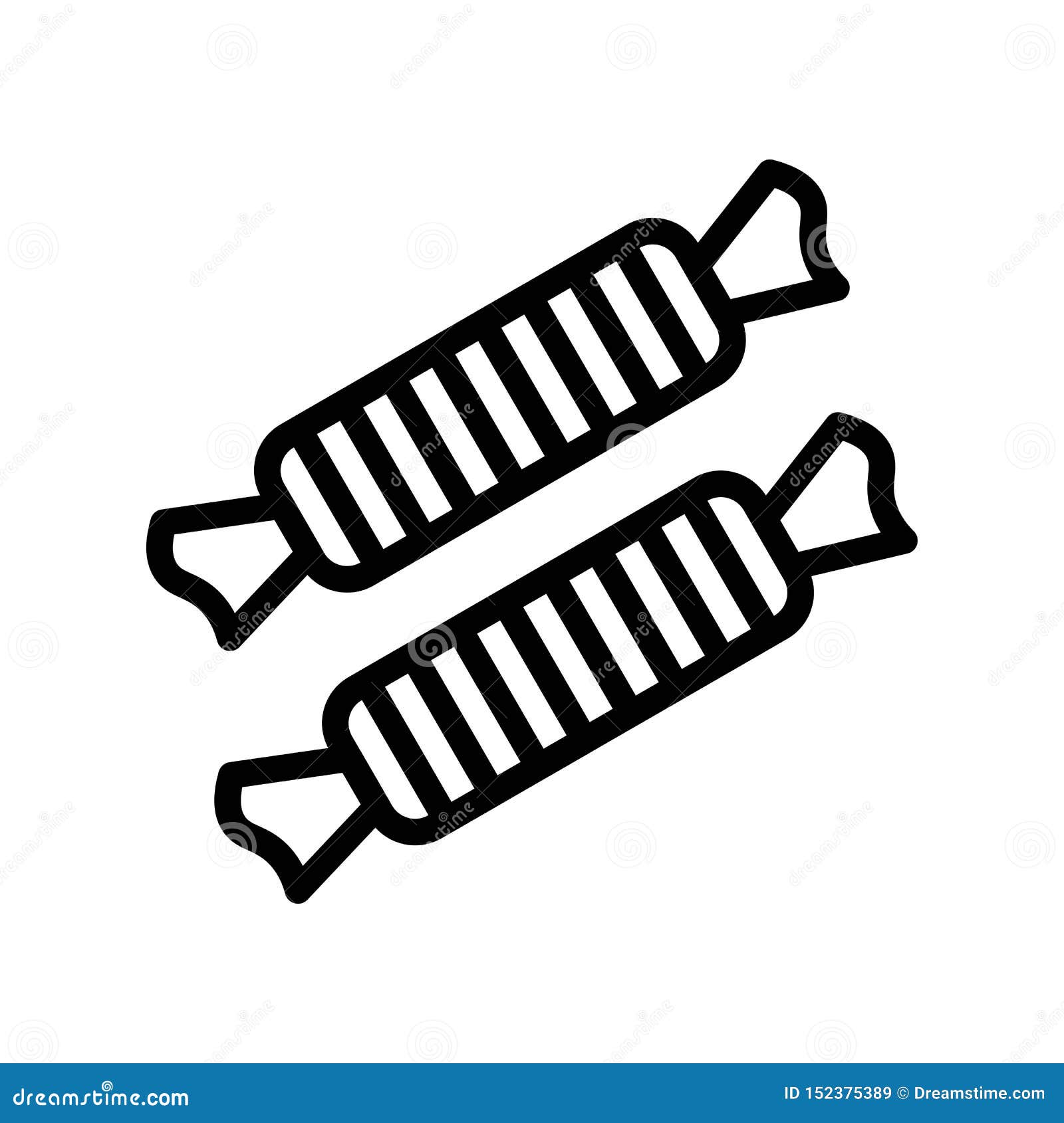 Toffee Vector Illustration, Isolated Line Stye Icon Stock Vector ...