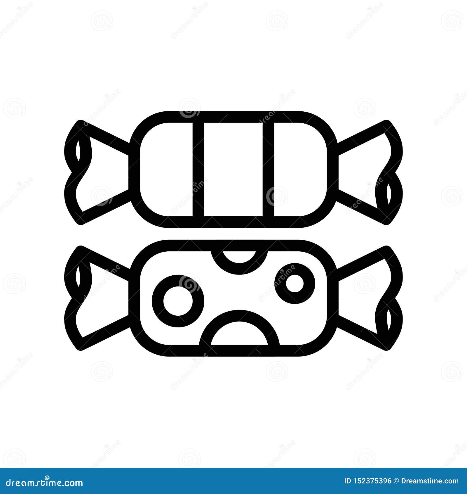 Toffee Vector Illustration, Isolated Line Stye Icon Stock Vector ...