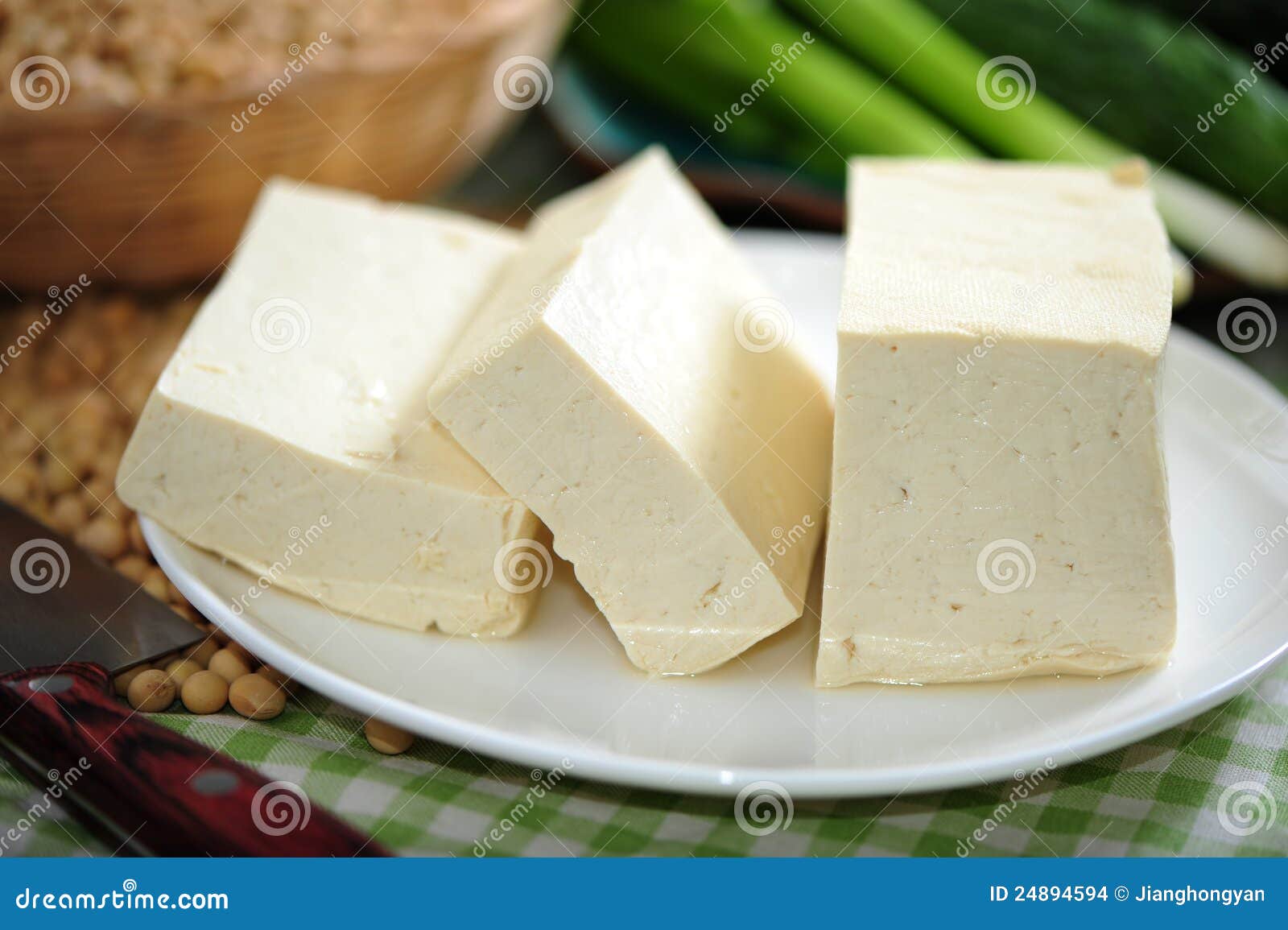 Tofu stock photo. Image of tofu, plate, cube, cuisine - 24894594