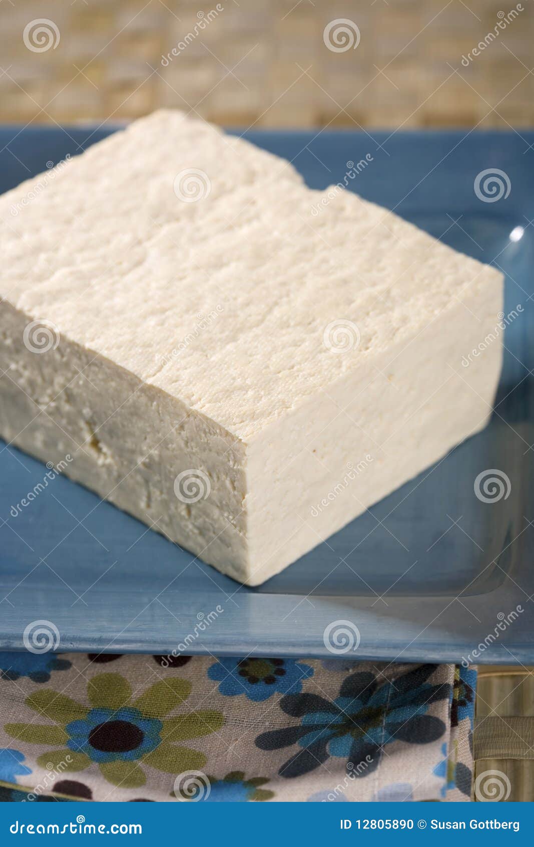 Tofu Block stock photo. Image of plate, soya, organic - 12805890