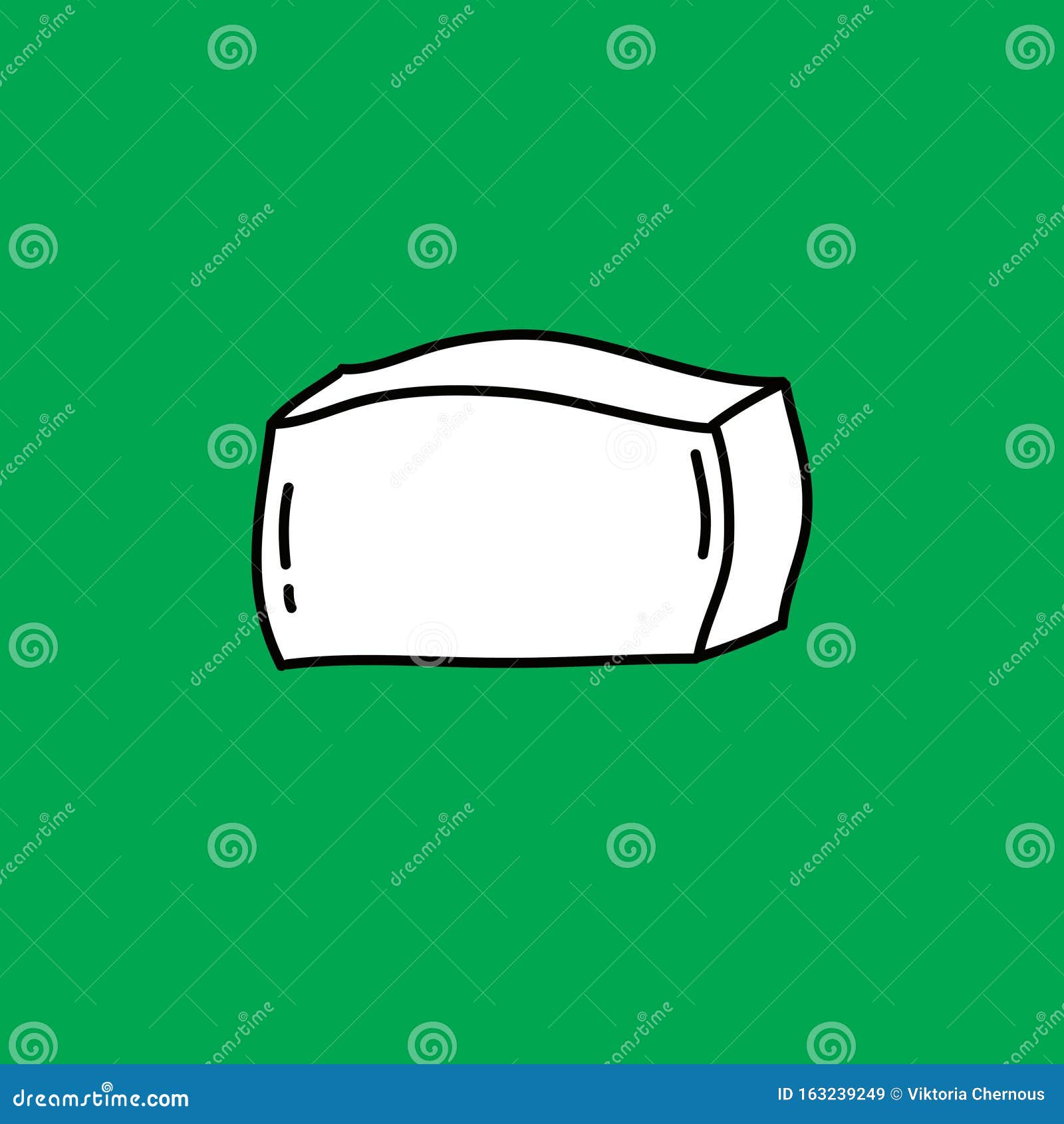 Tofu Doodle Icon, Vector Illustration Stock Illustration - Illustration ...