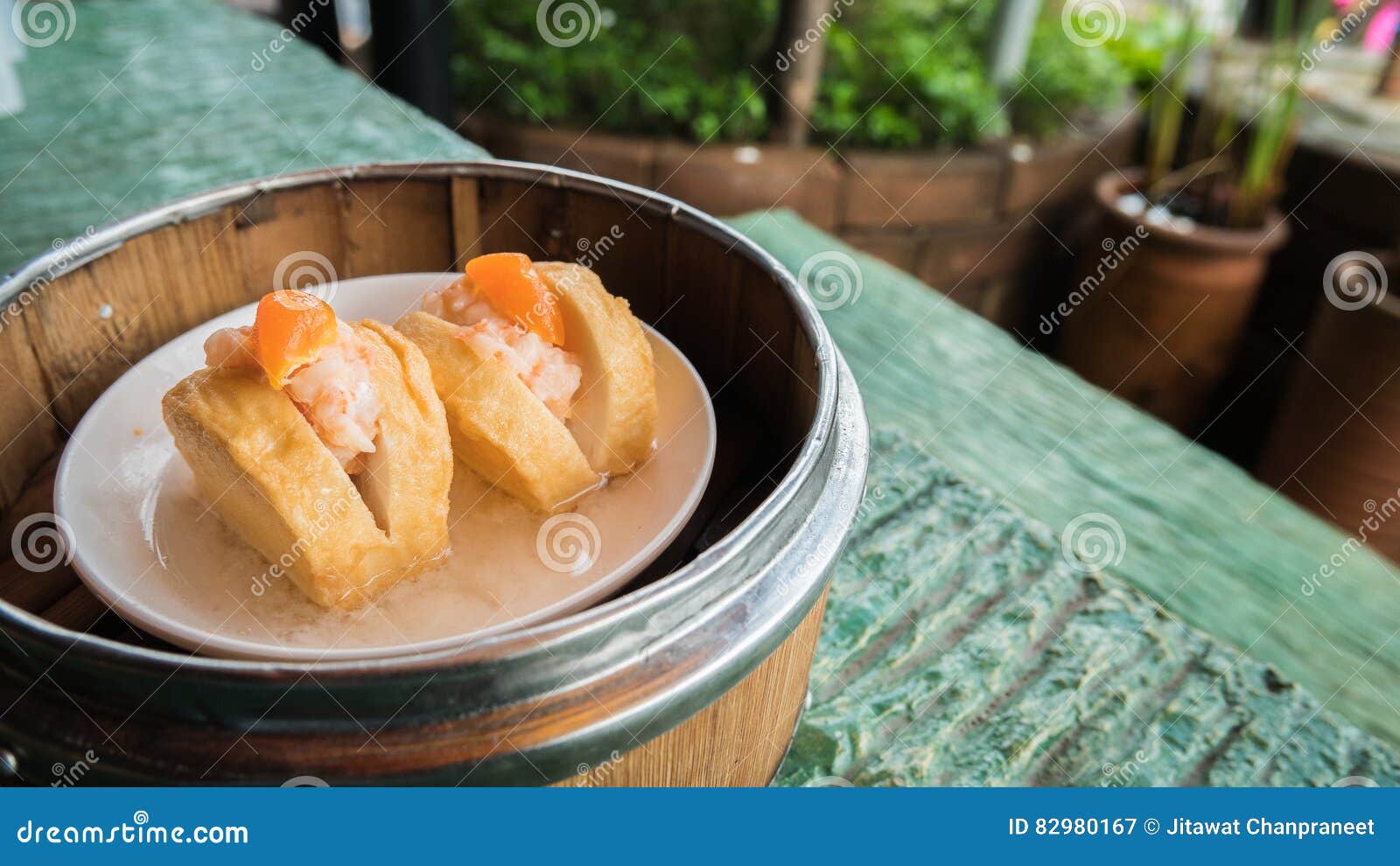 Tofu Fish in Dim Sum Basket. Stock Image - Image of protein, layer ...