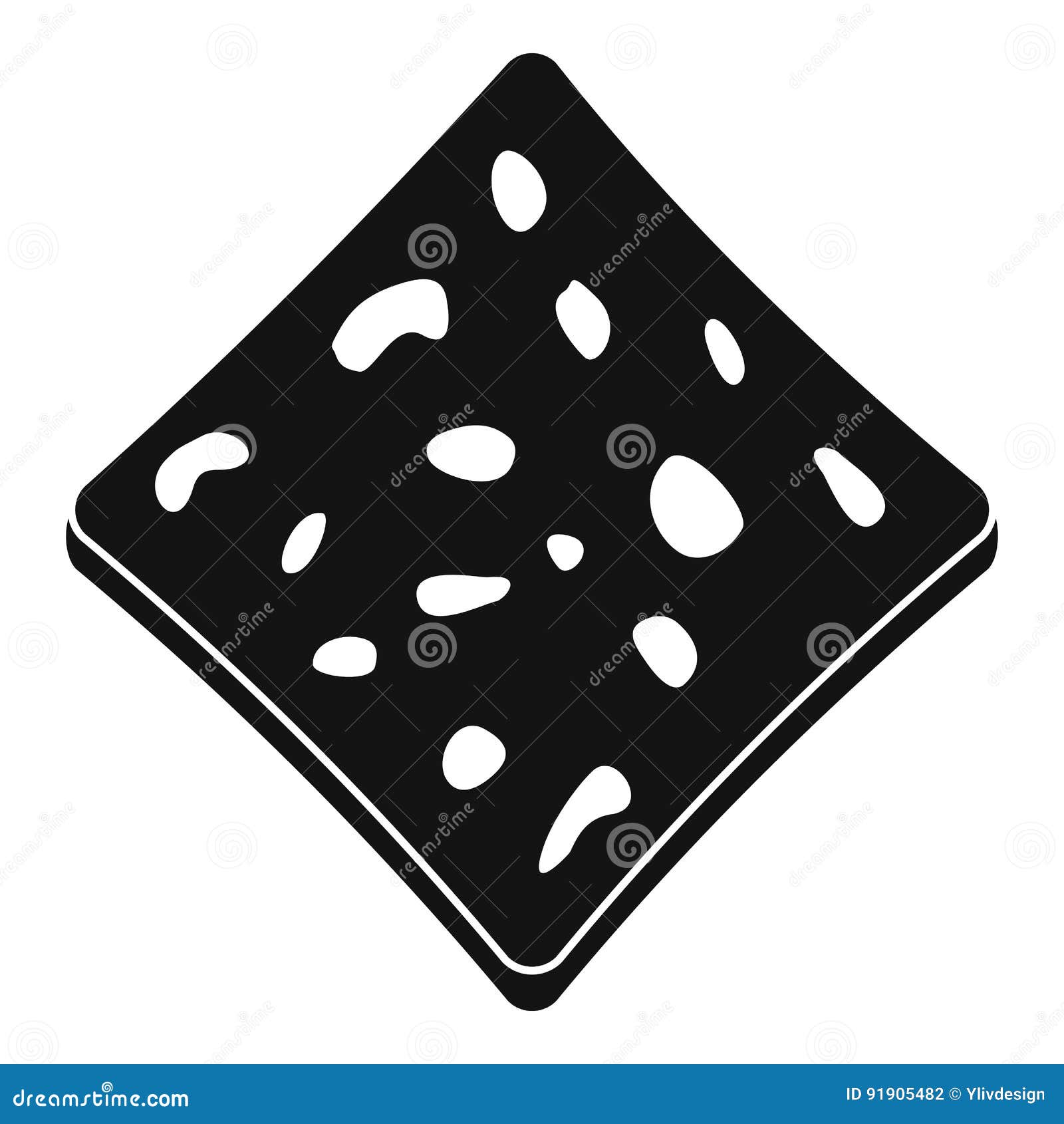 Tofu Fresh Block Icon Simple Stock Vector - Illustration of curd ...