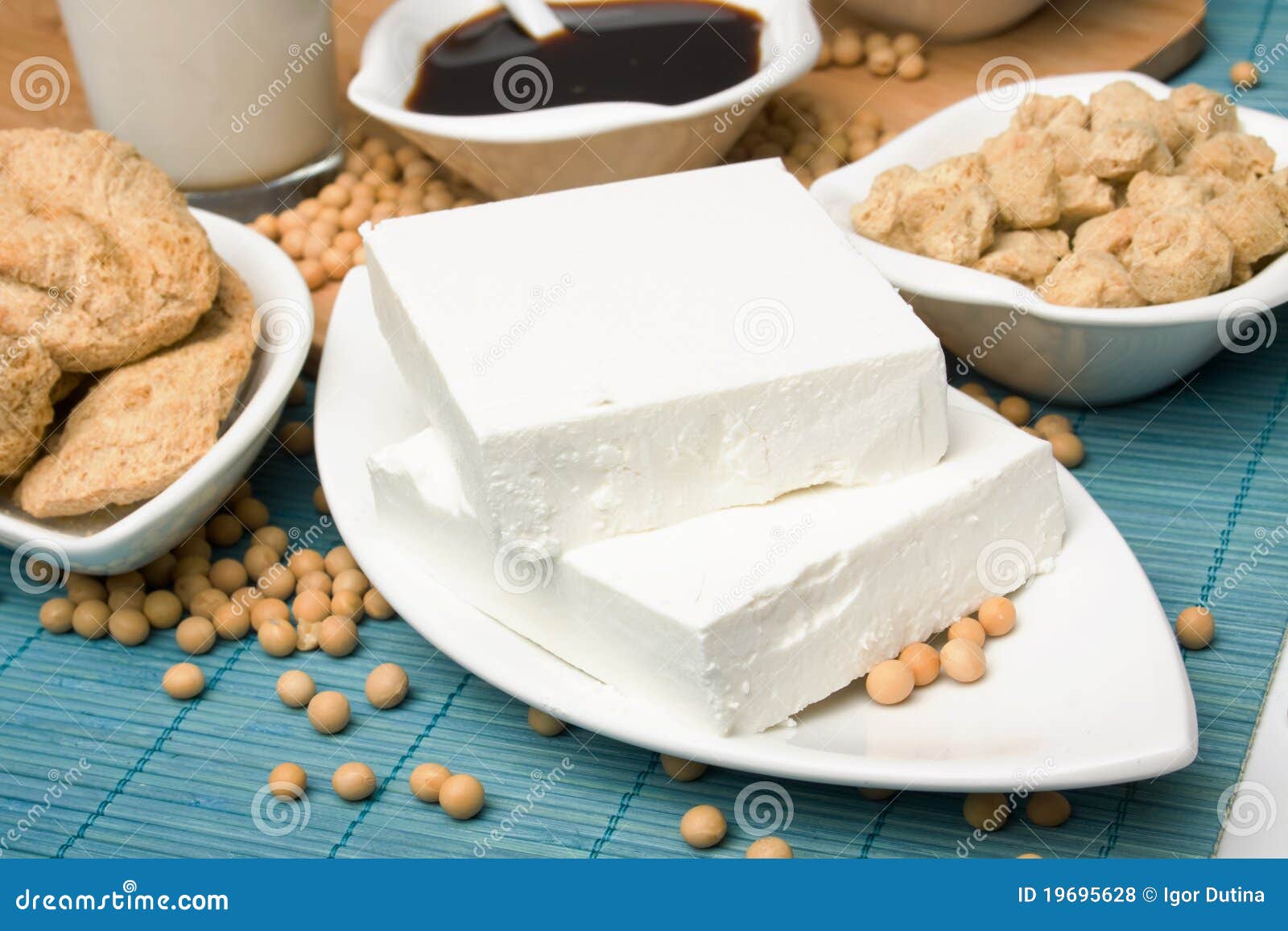 Tofu with Other Soy Products Stock Photo - Image of cuisine, tofu: 19695628