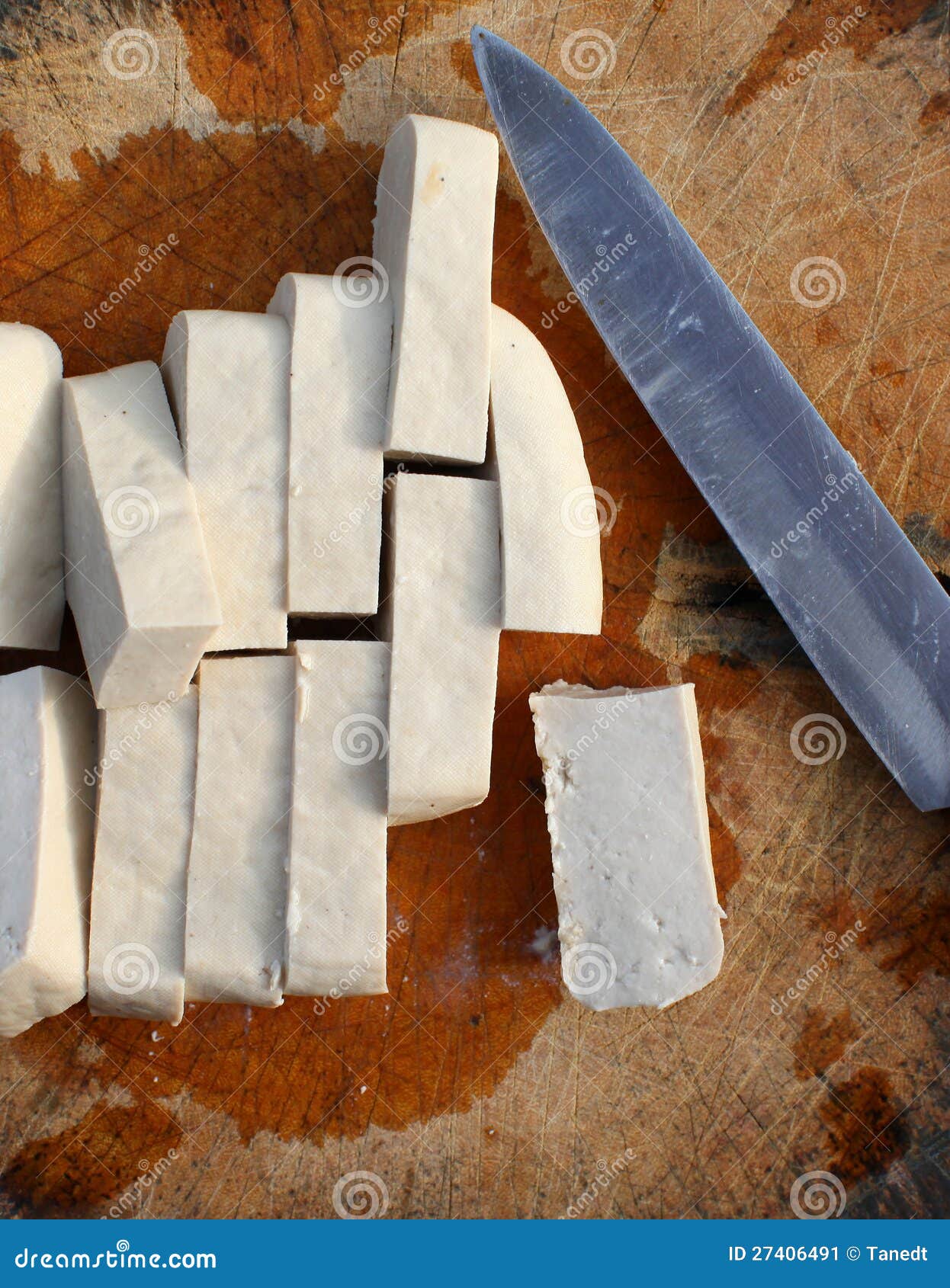 A Tofu slice. stock image. Image of slices, board, meal - 27406491