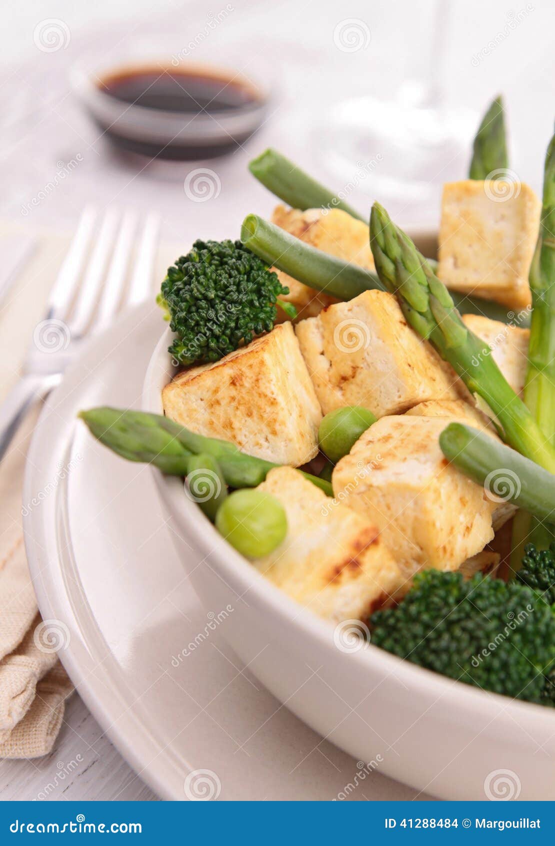 Tofu and vegetable stock photo. Image of gastronomy, cooked - 41288484