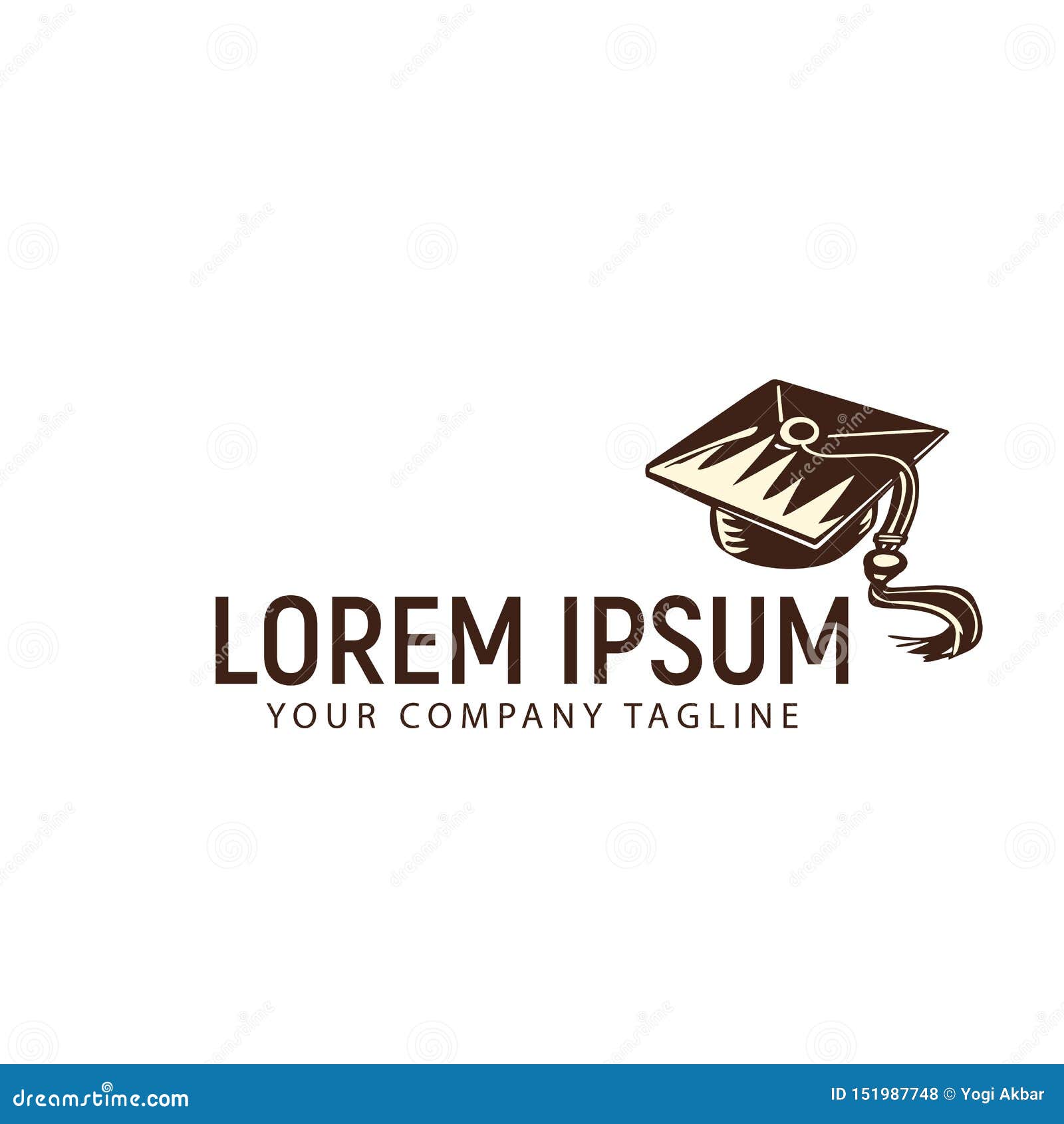 Toga Cap Logo Design Concept Template Stock Vector - Illustration of ...