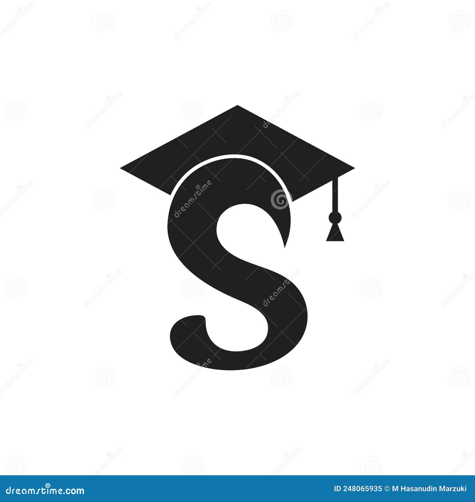 Toga cap logo stock vector. Illustration of blue, master - 248065935