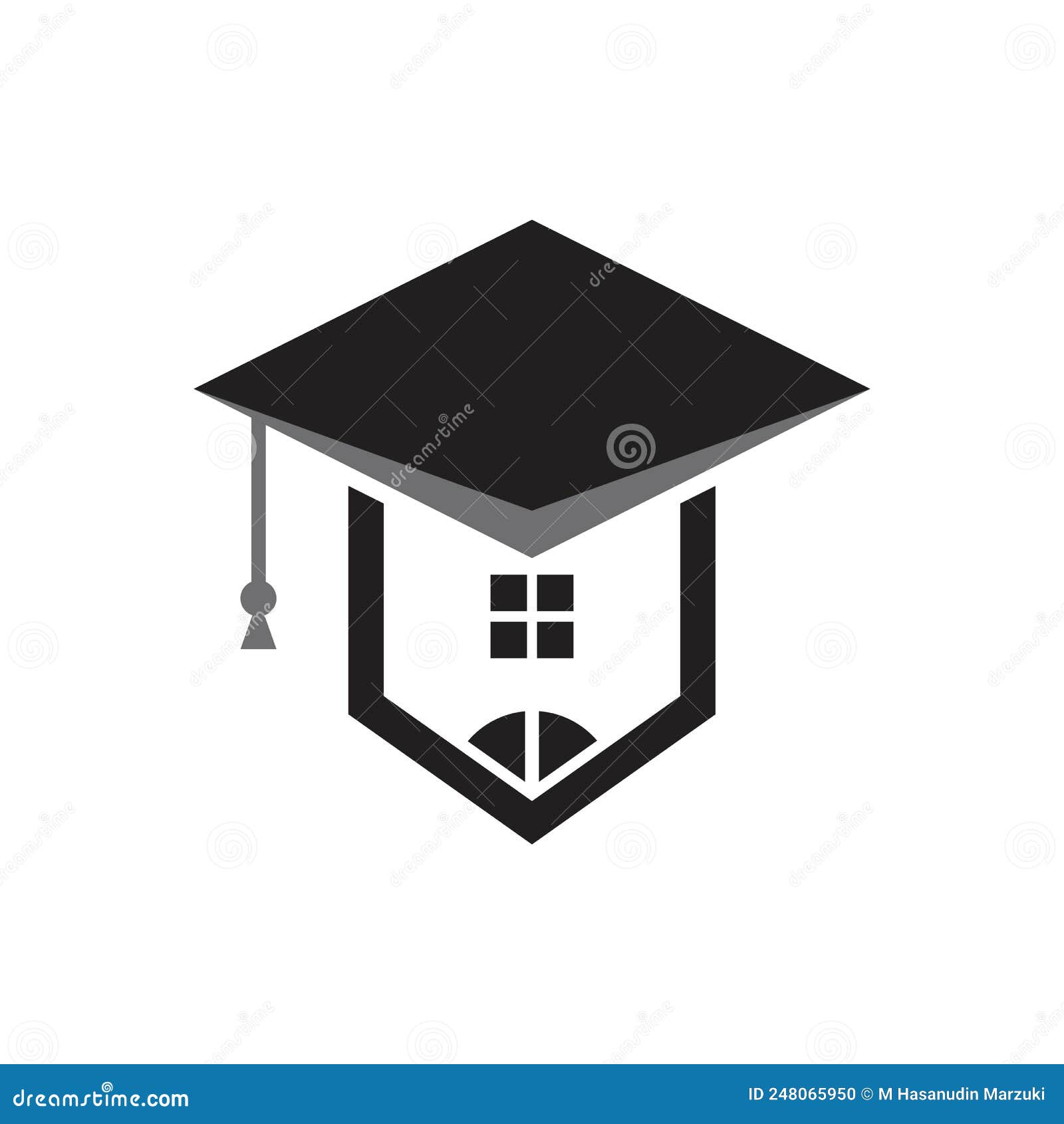 Toga cap logo stock vector. Illustration of concept - 248065950