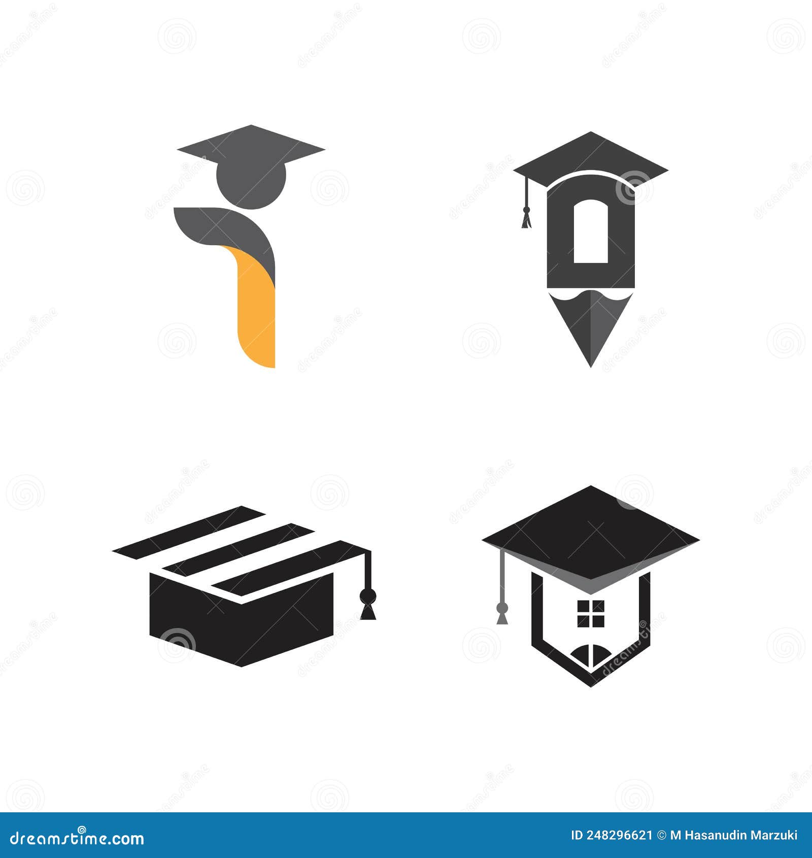 Toga cap logo stock vector. Illustration of academic - 248296621