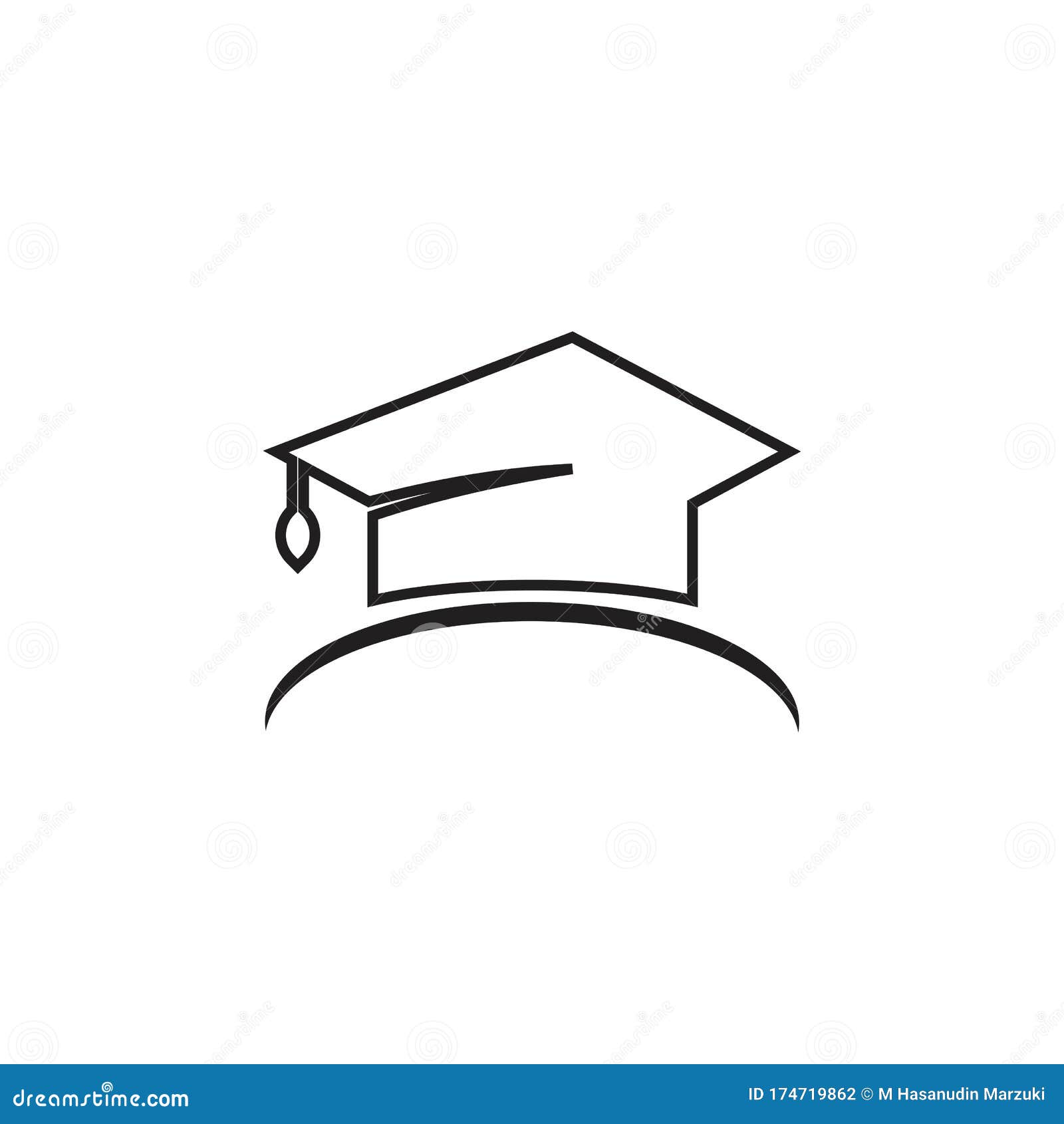 Toga cap logo stock vector. Illustration of genius, vector - 174719862