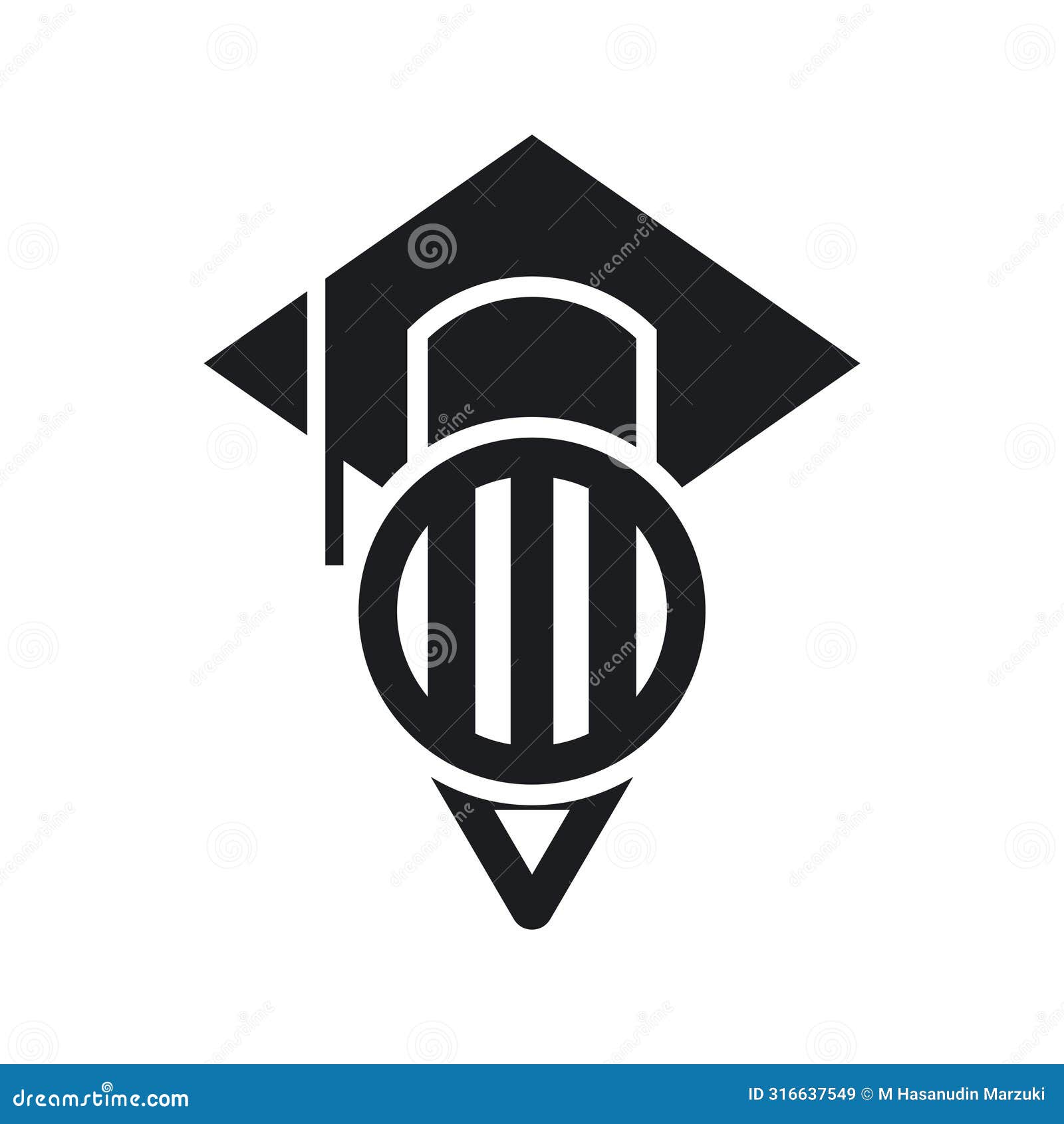 Toga Cap Education Logo Cartoon Vector | CartoonDealer.com #191881499