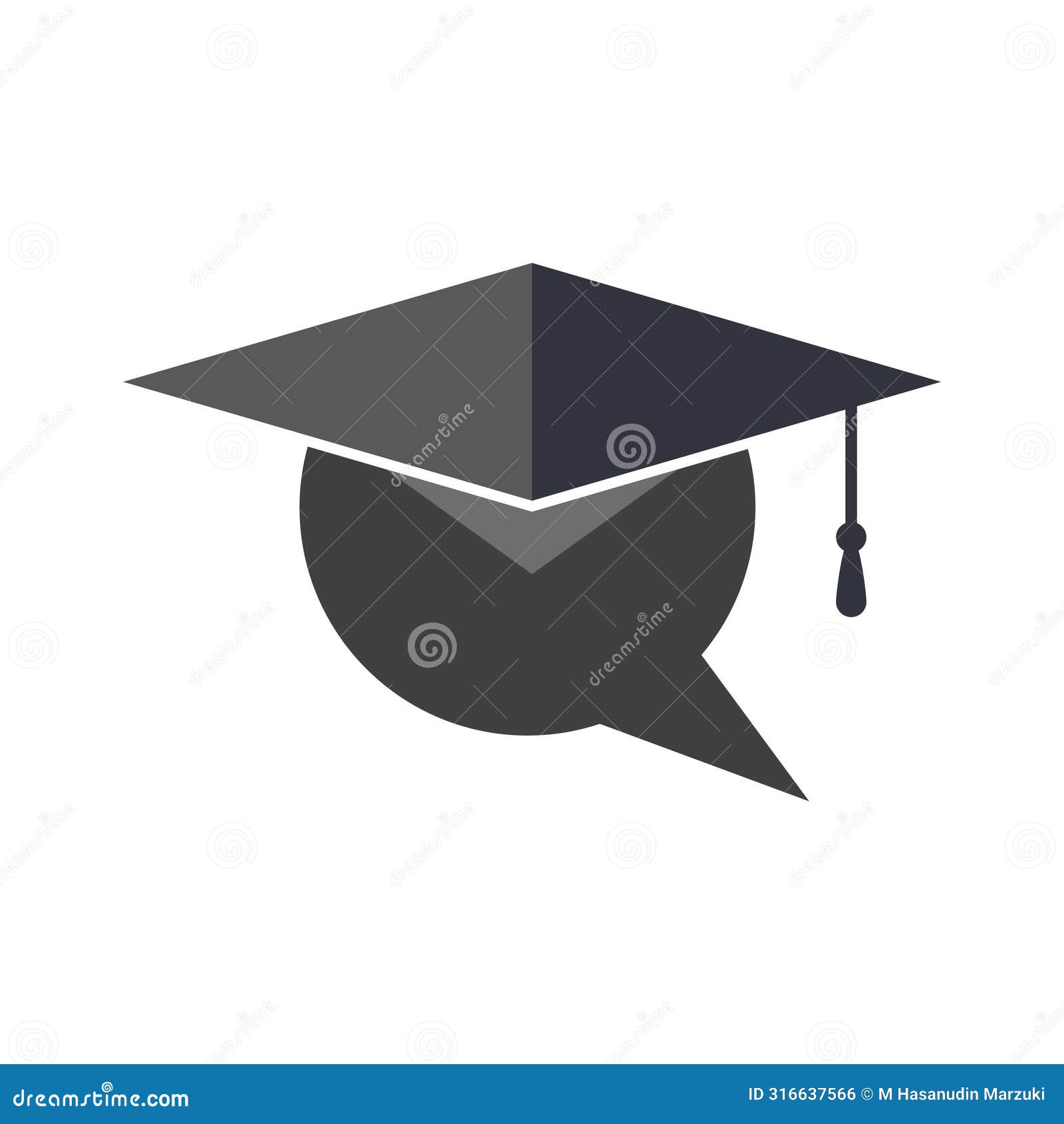Toga Cap Education Logo Cartoon Vector | CartoonDealer.com #191881499