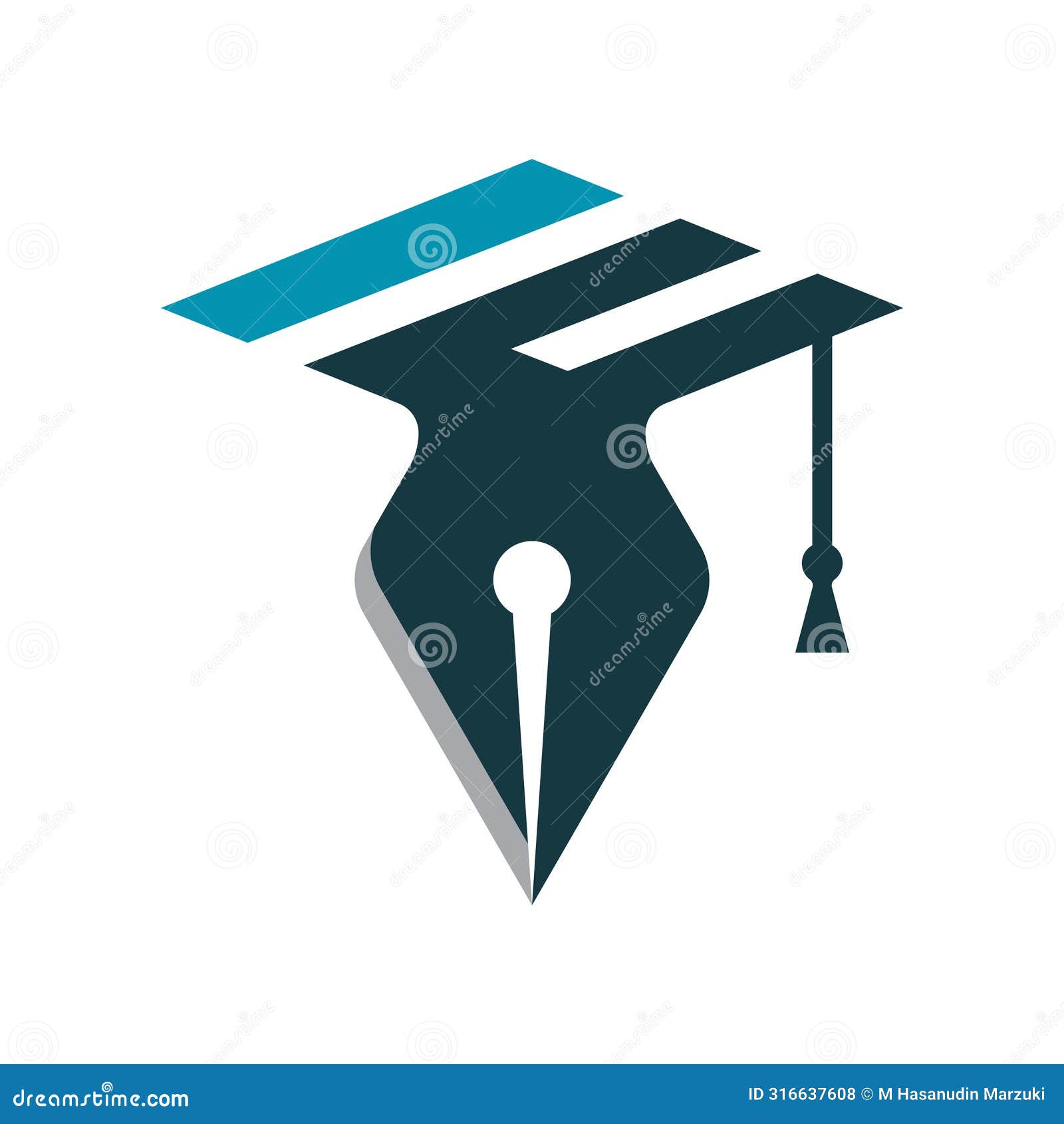 Toga Cap Education Logo Cartoon Vector | CartoonDealer.com #191881499