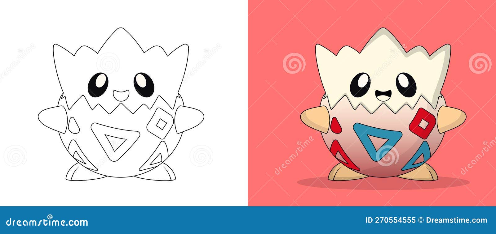 Togepi de pokemon. illustration de vecteur. Illustration du retrait ...