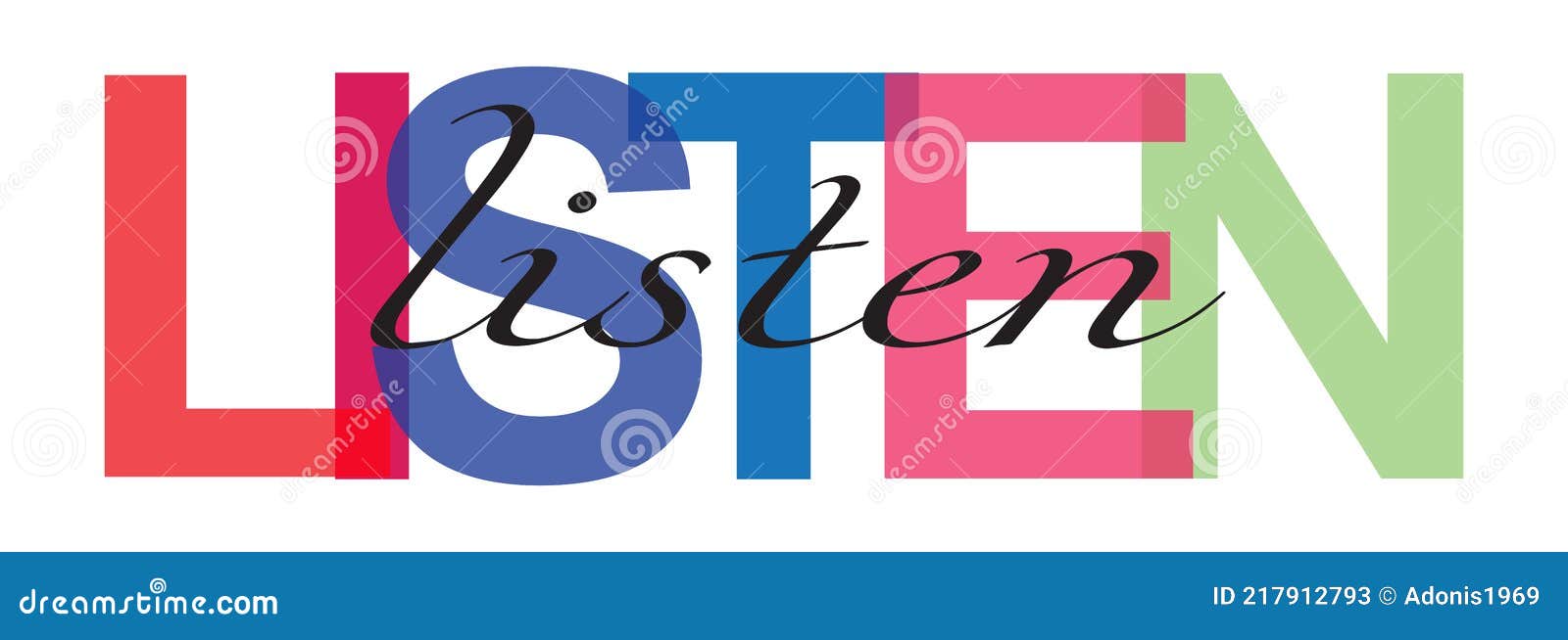 Listen letters stock illustration. Illustration of ignore - 217912793